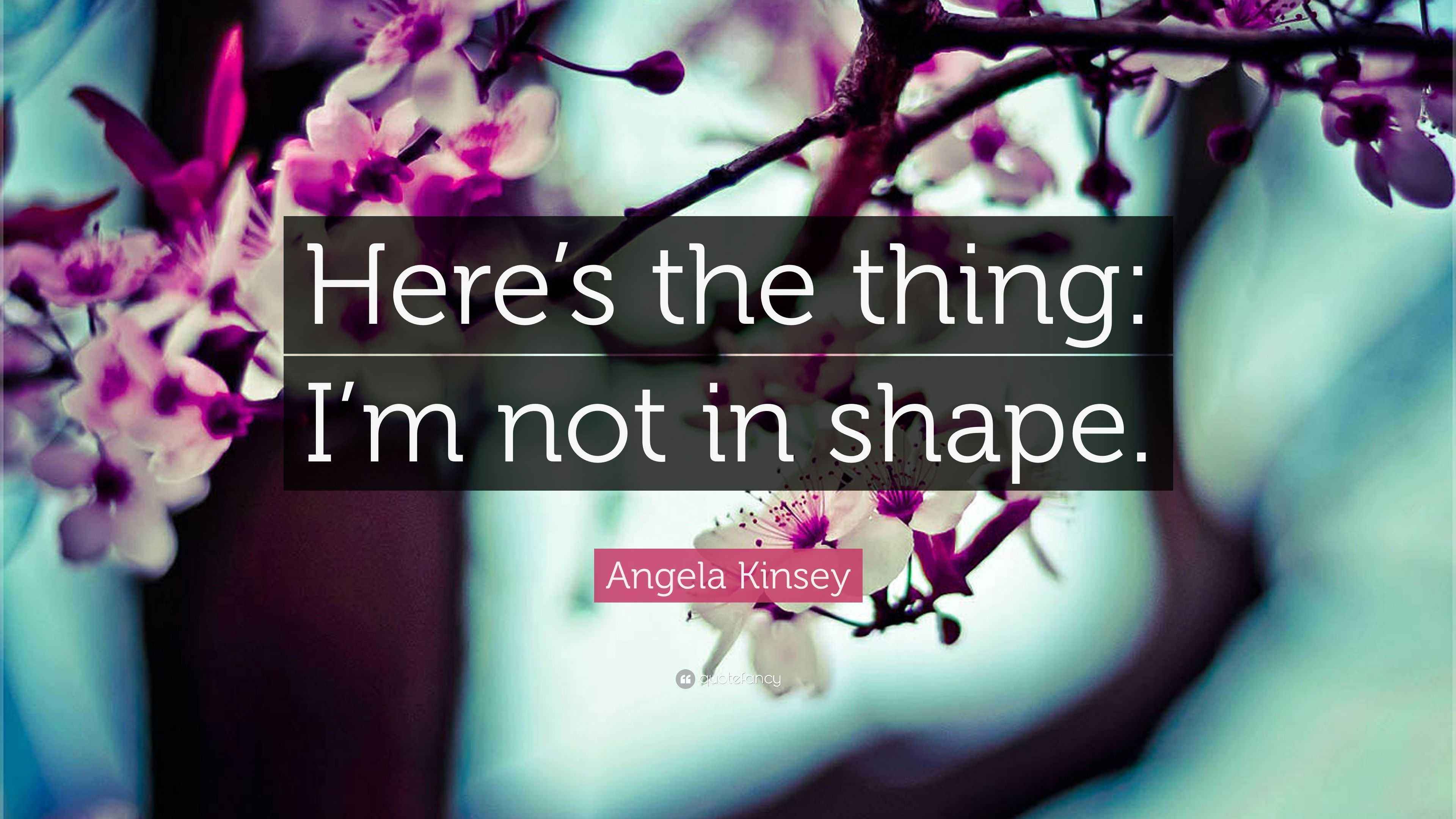 Angela Kinsey Quote: “Here’s the thing: I’m not in shape.”