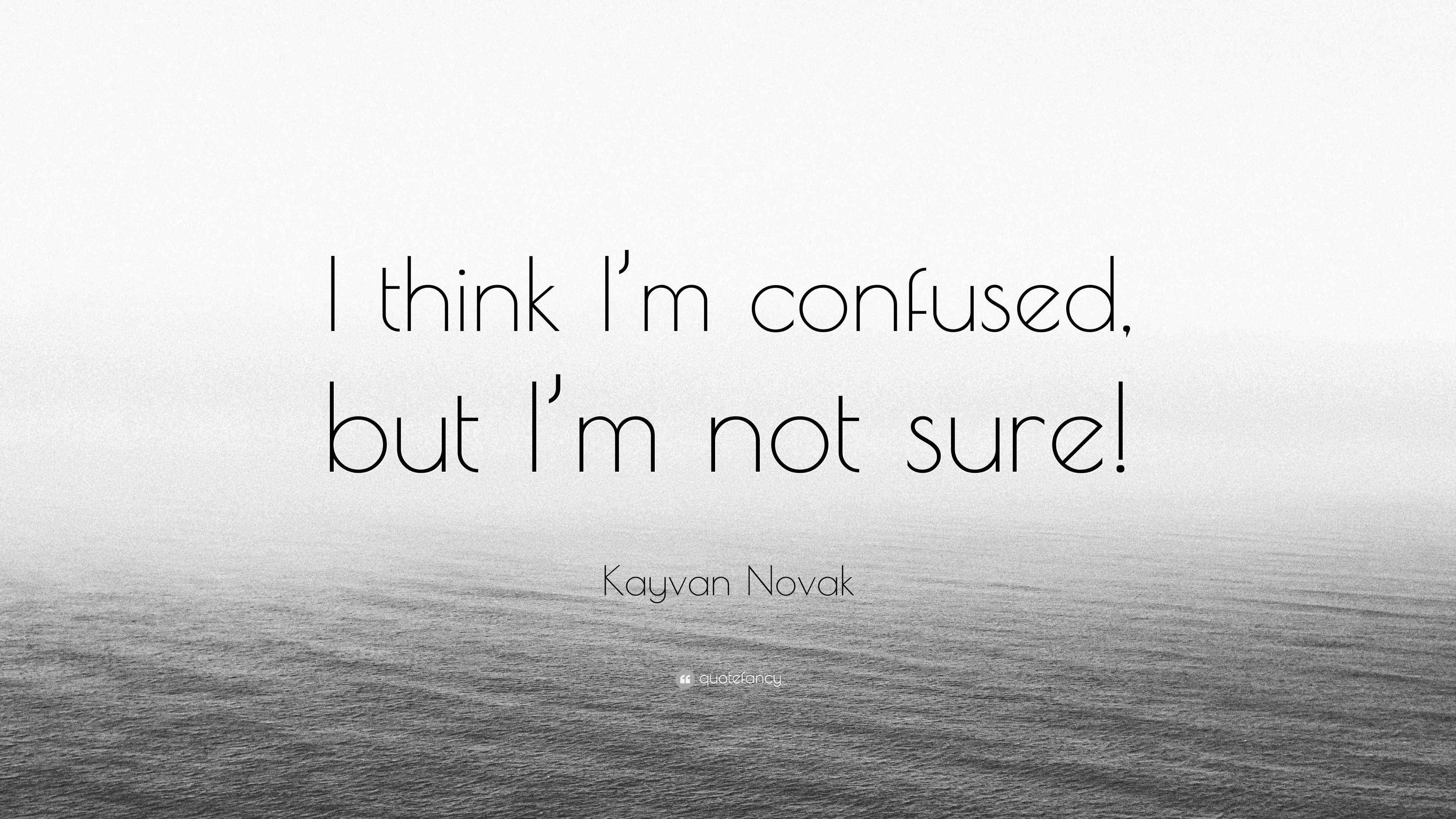 Kayvan Novak Quote: “I think I’m confused, but I’m not sure!”