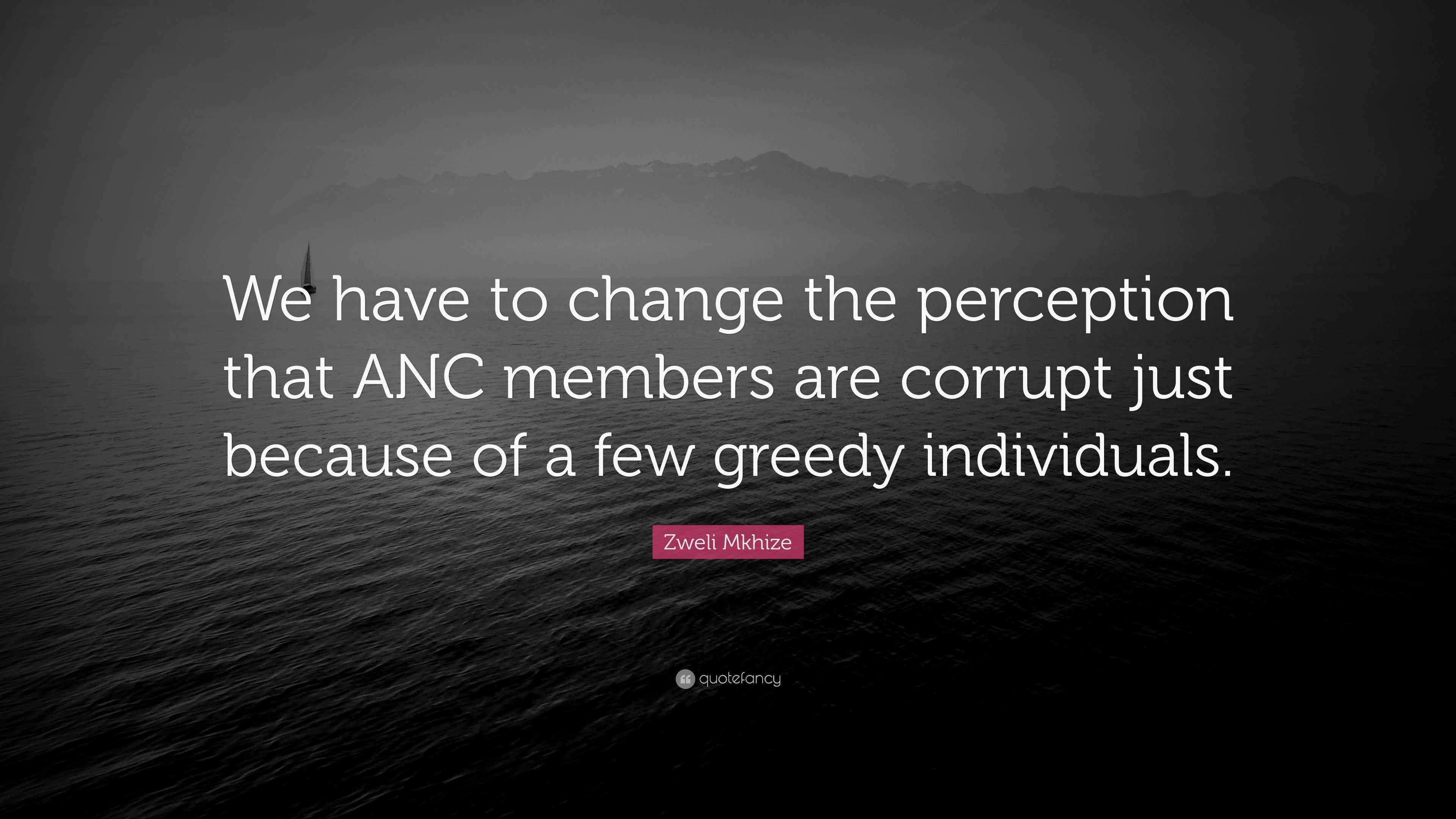 Zweli Mkhize Quote: “We have to change the perception that ANC members ...
