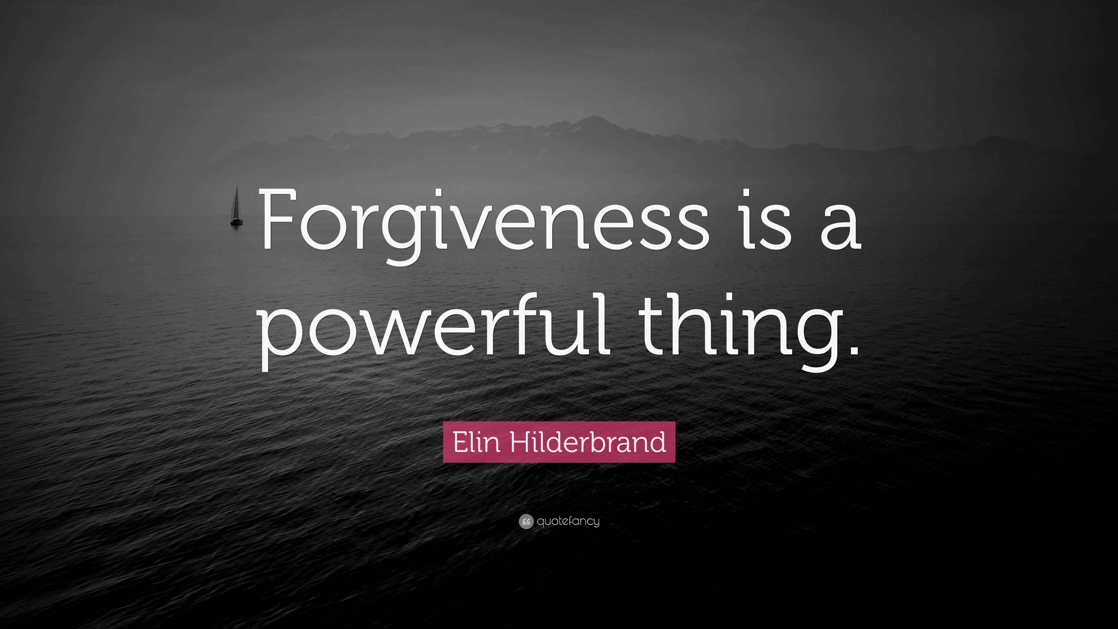 Elin Hilderbrand Quote: “Forgiveness is a powerful thing.”