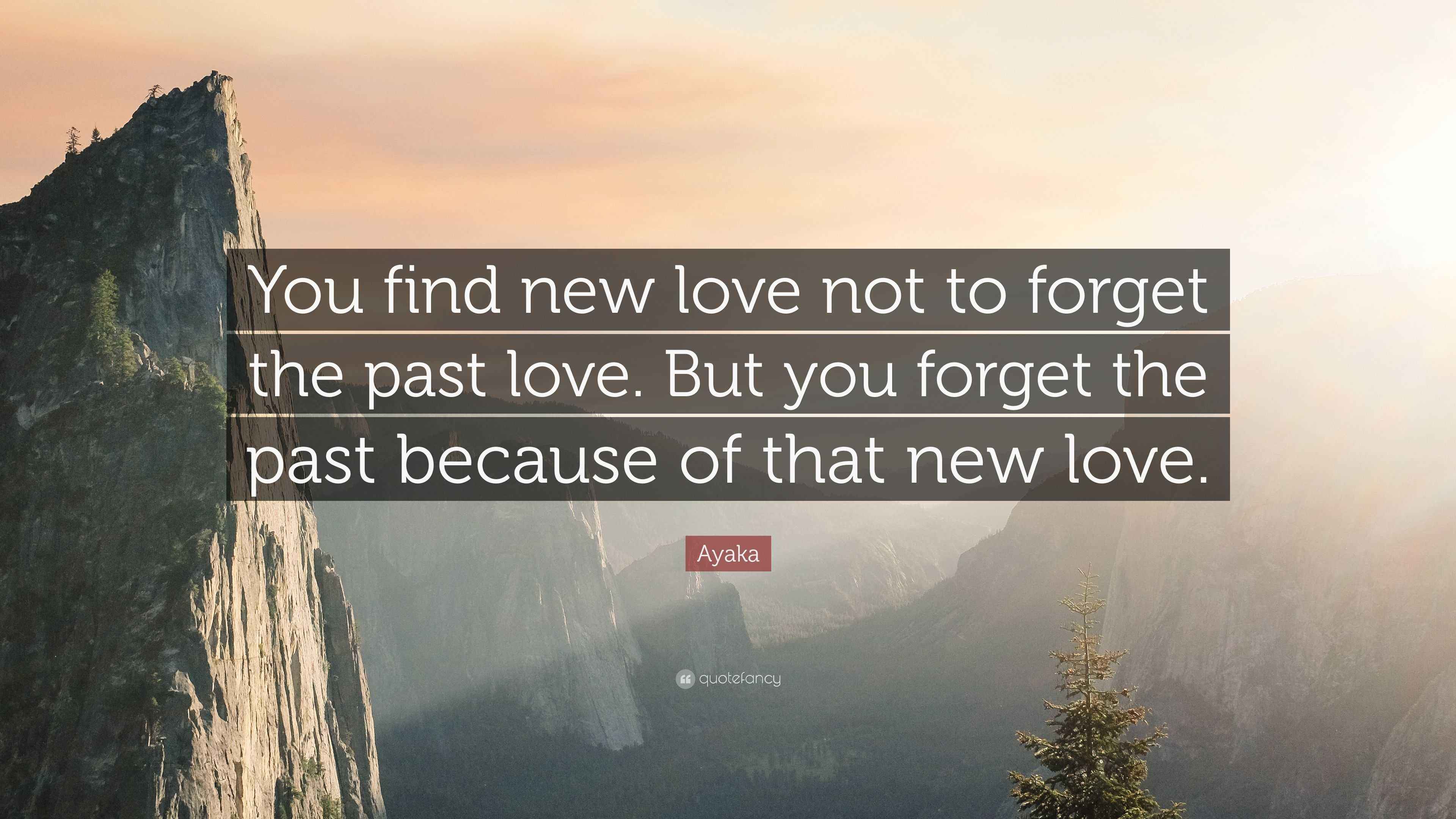 Ayaka Quote: “You find new love not to forget the past love. But you ...