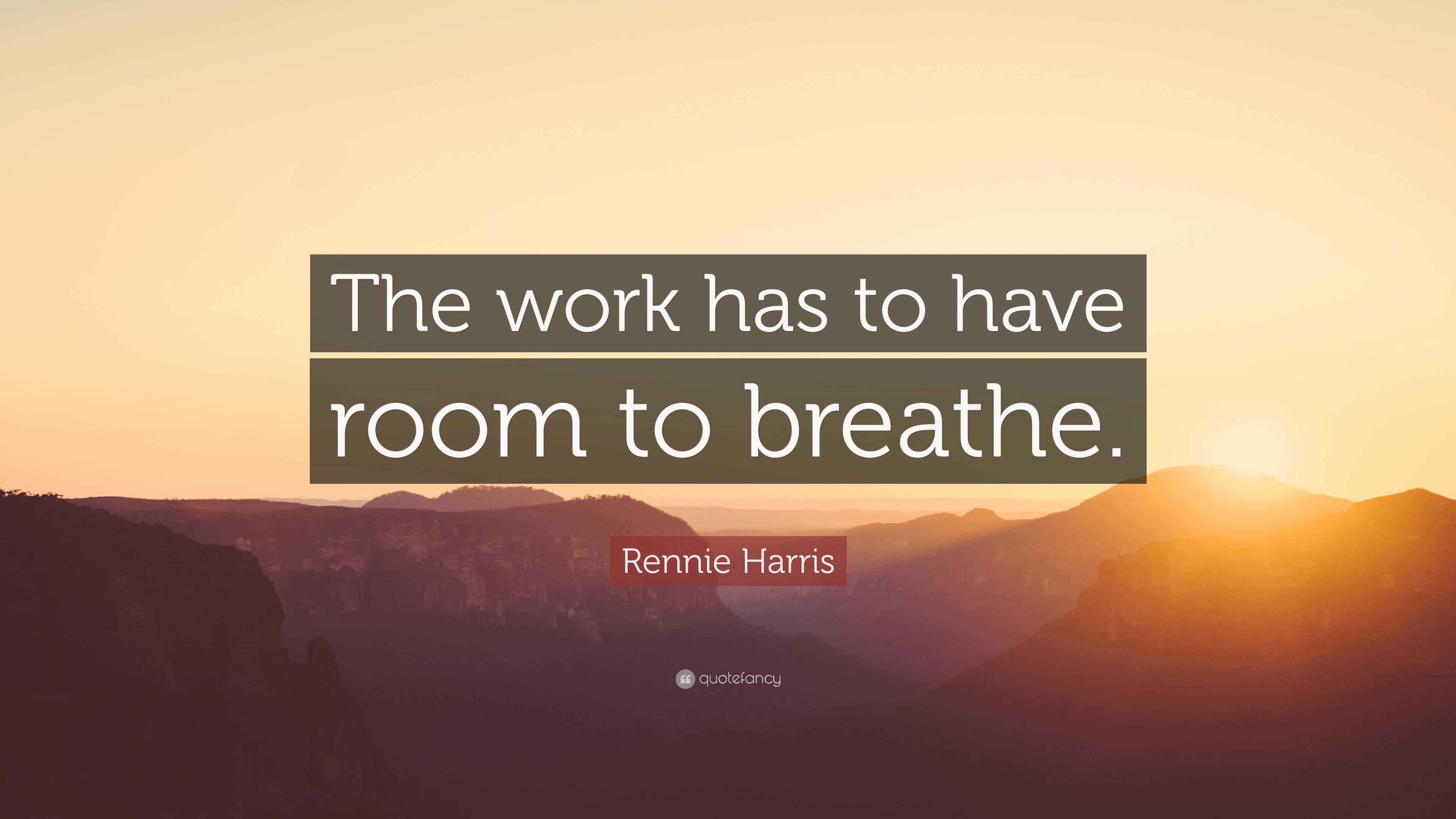 Rennie Harris Quote: “The work has to have room to breathe.”
