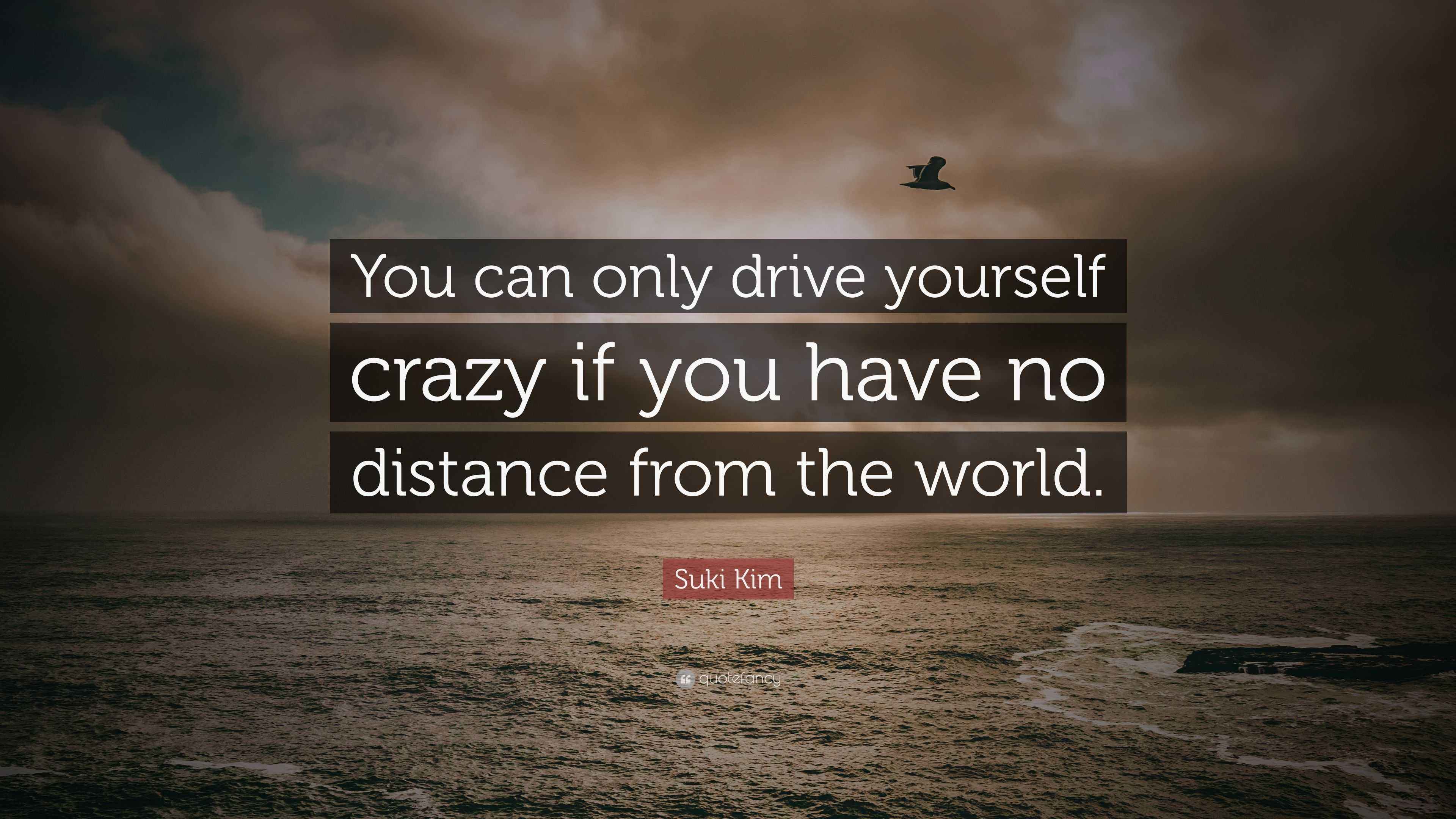 Suki Kim Quote: “You can only drive yourself crazy if you have no ...