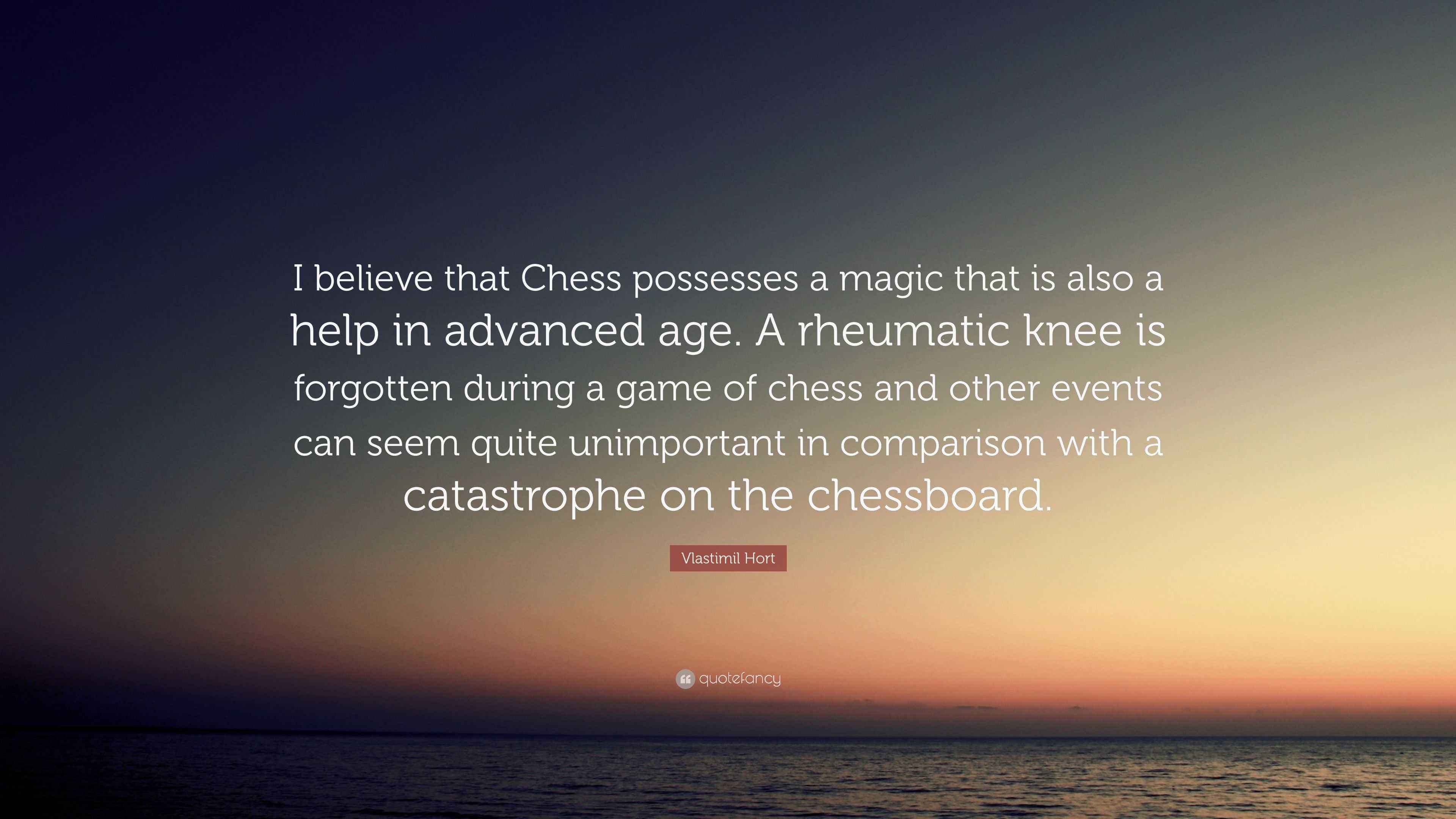 Vlastimil Hort Quote: “I believe that Chess possesses a magic that is ...