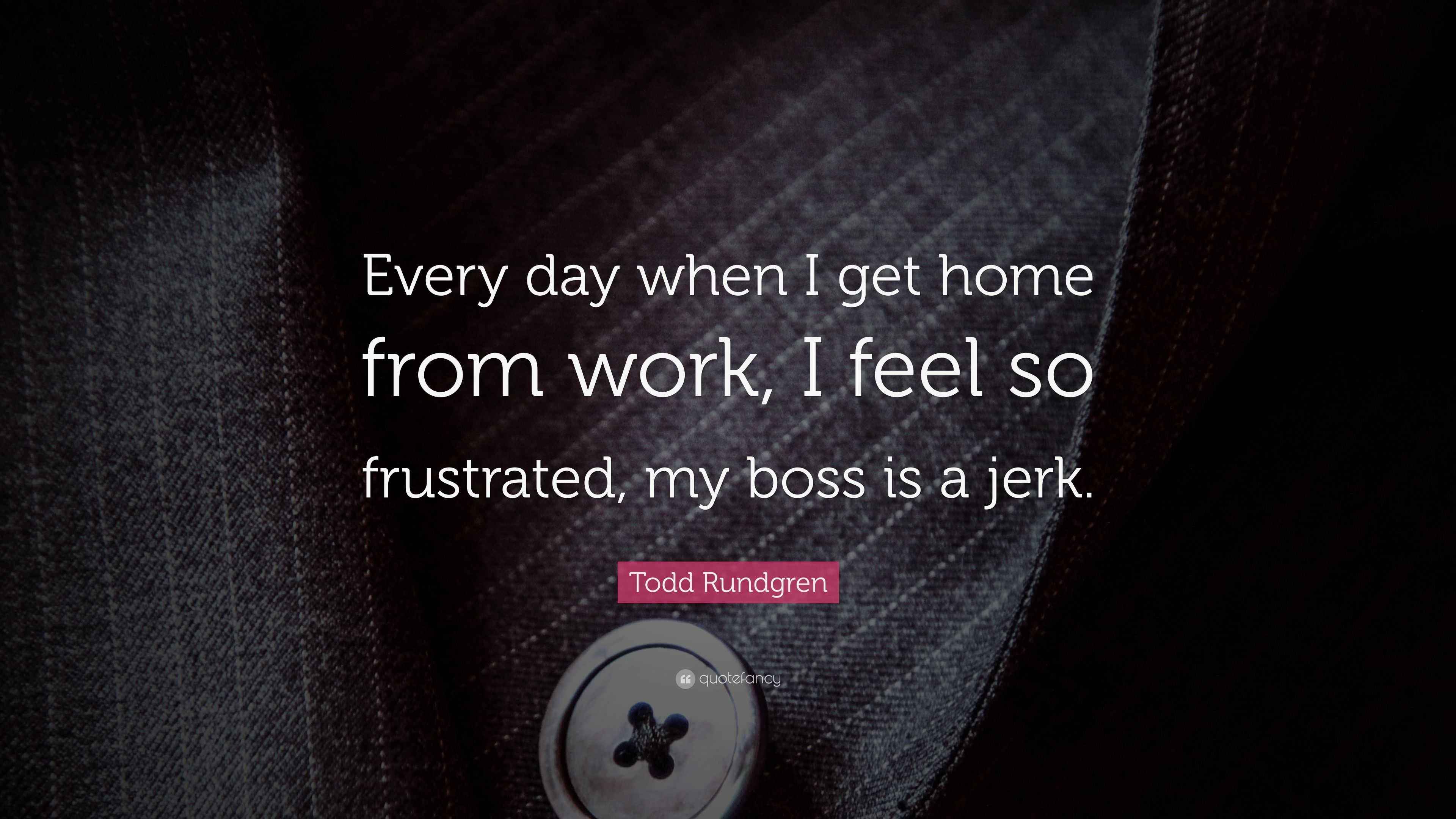 Todd Rundgren Quote Every Day When I Get Home From Work I Feel So Todd Rundgren Quote Every Day When I Get Home From Work I Feel So