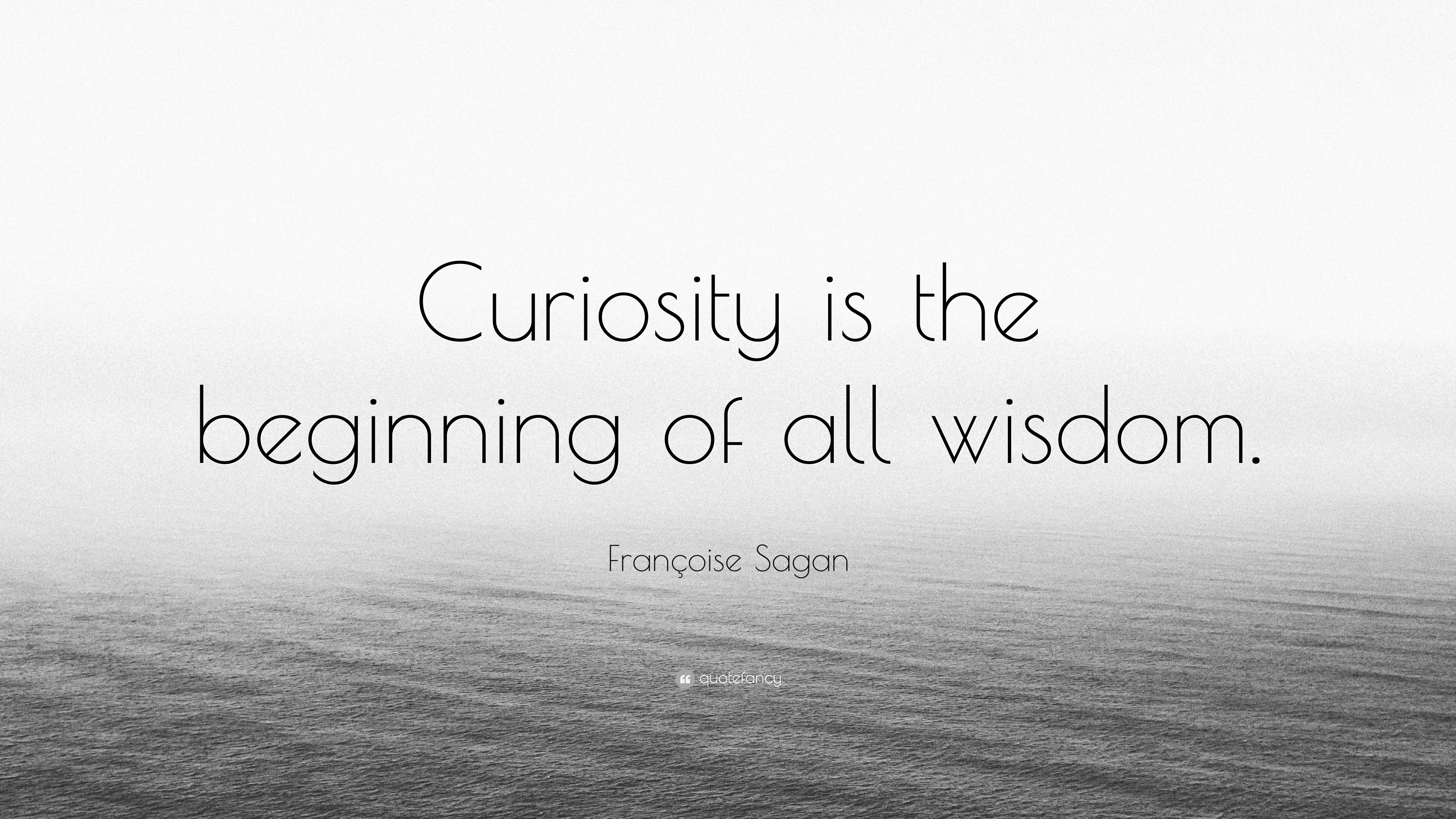 Françoise Sagan Quote: “Curiosity is the beginning of all wisdom.”