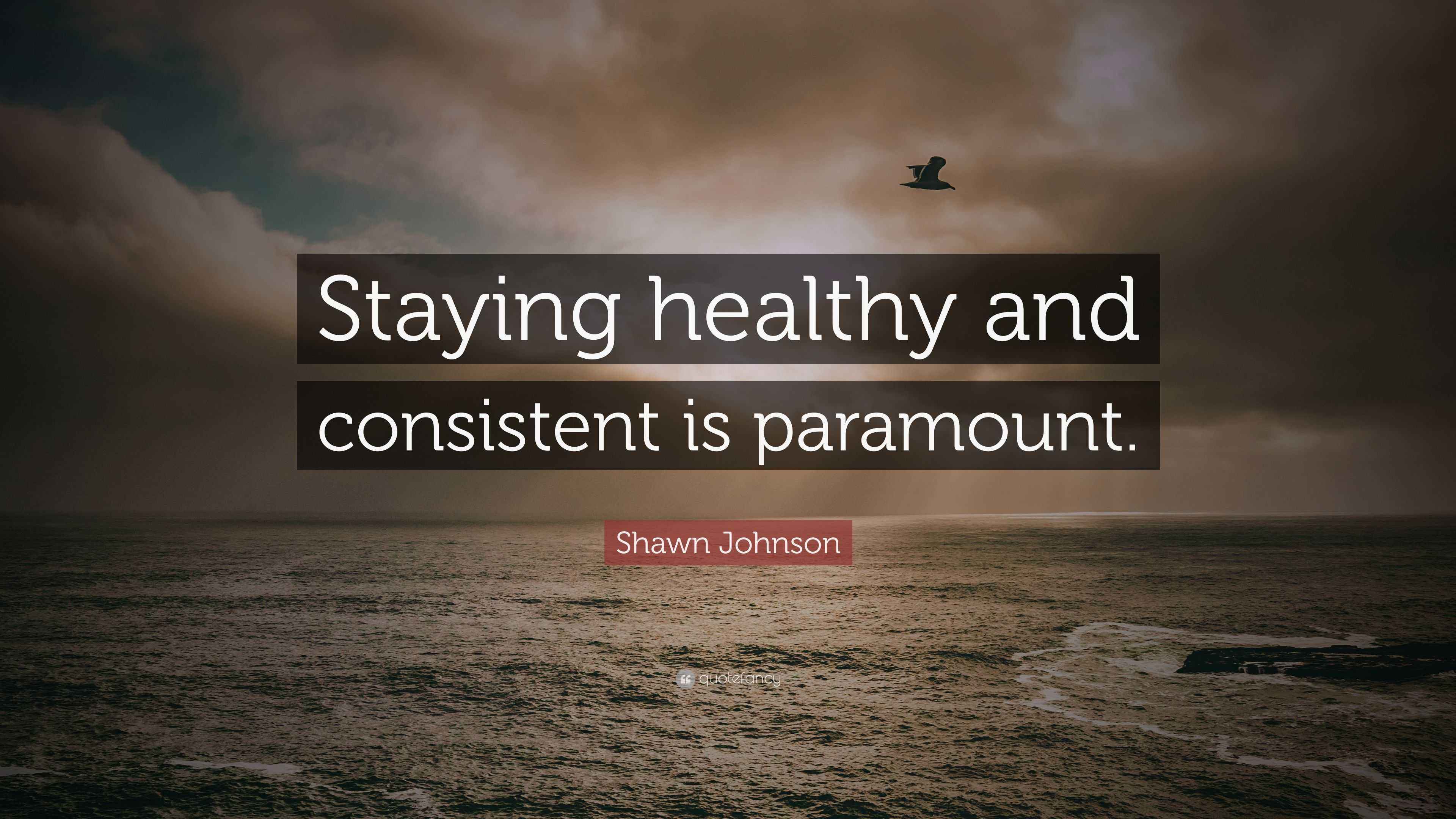 Shawn Johnson Quote: “Staying healthy and consistent is paramount.”