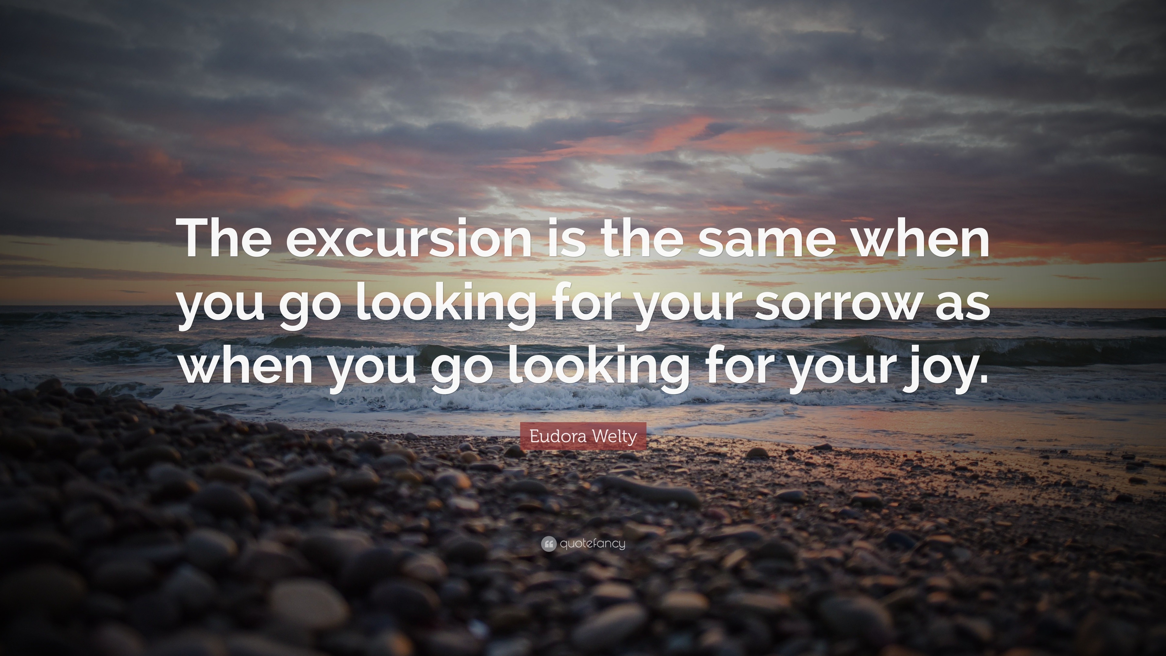 Eudora Welty Quote: “The excursion is the same when you go looking for ...