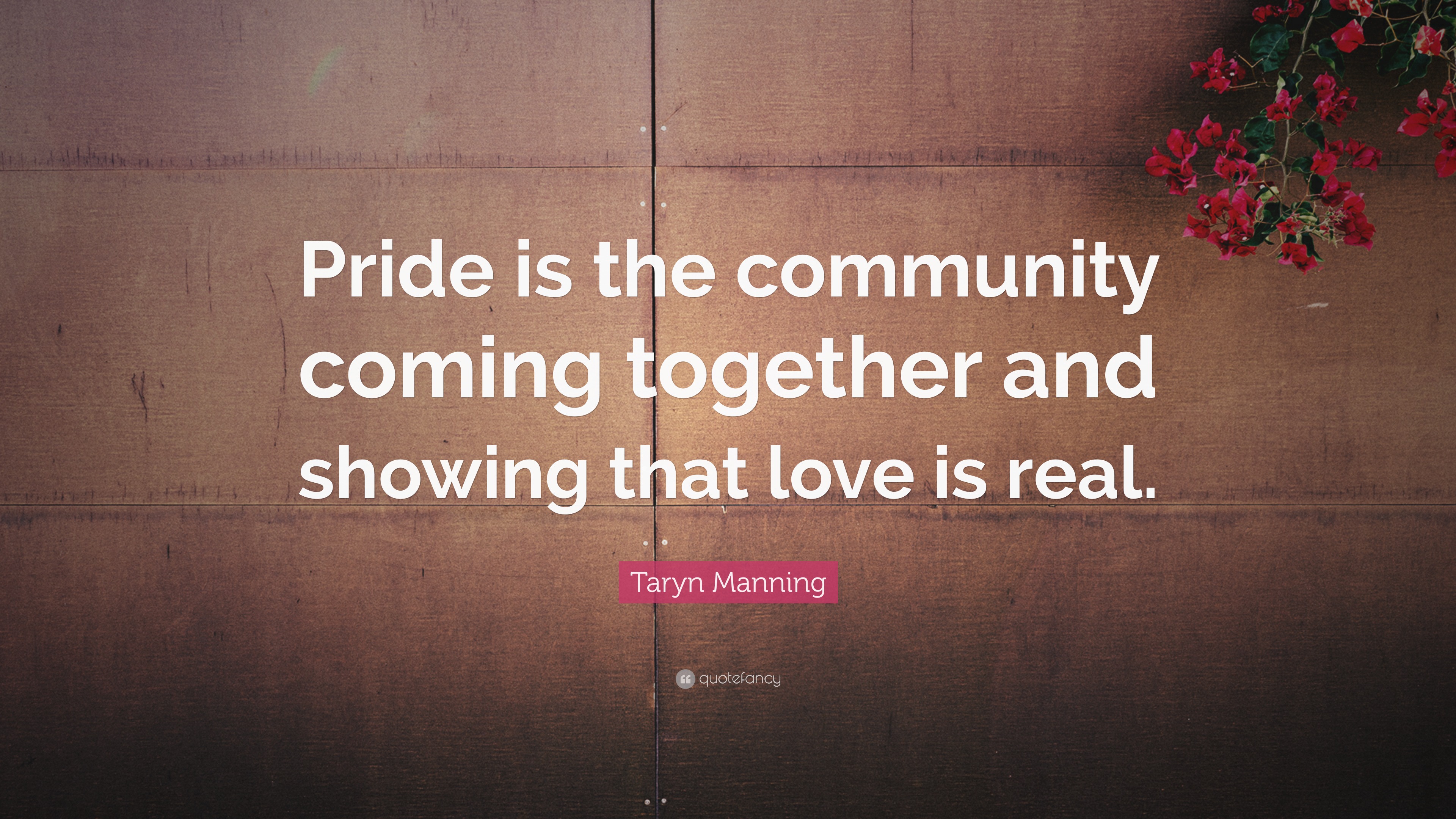 Taryn Manning Quote: “Pride is the community coming together and ...