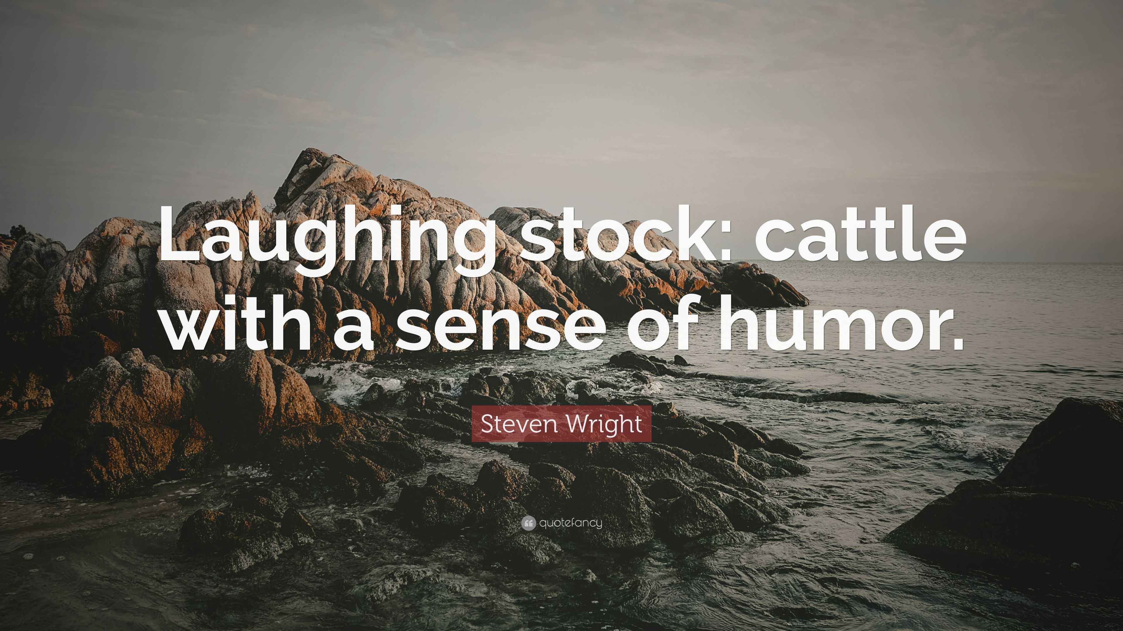 Steven Wright Quote: “Laughing stock: cattle with a sense of humor.”