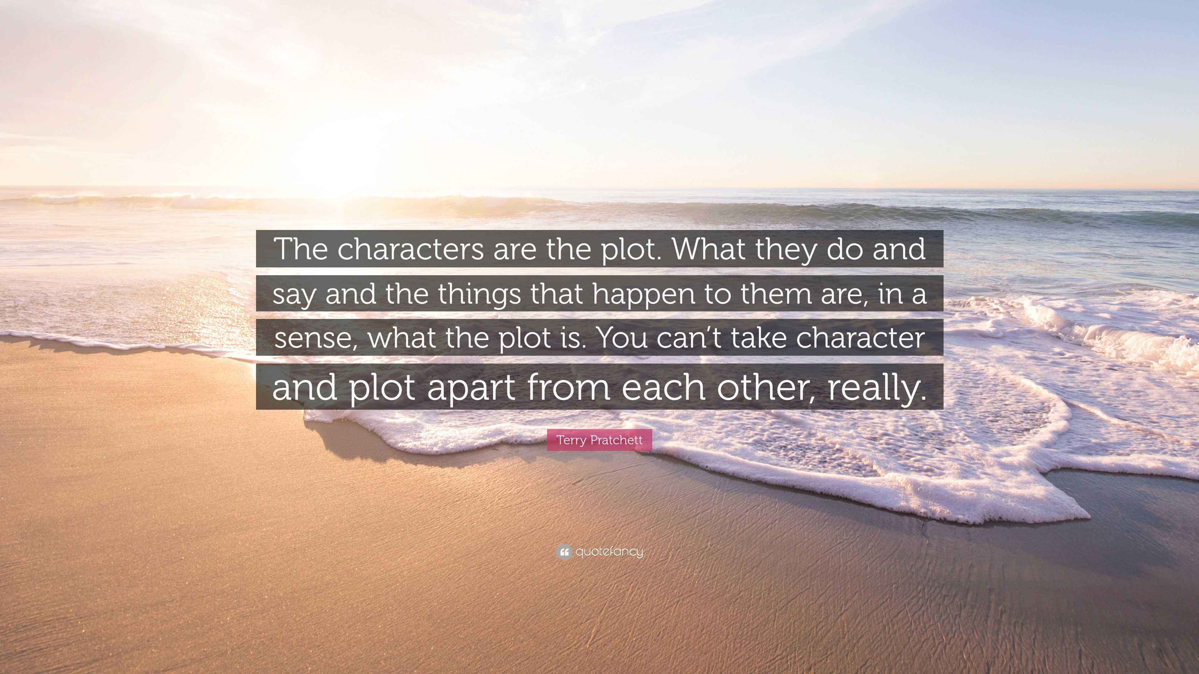 Terry Pratchett Quote: “The characters are the plot. What they do and ...