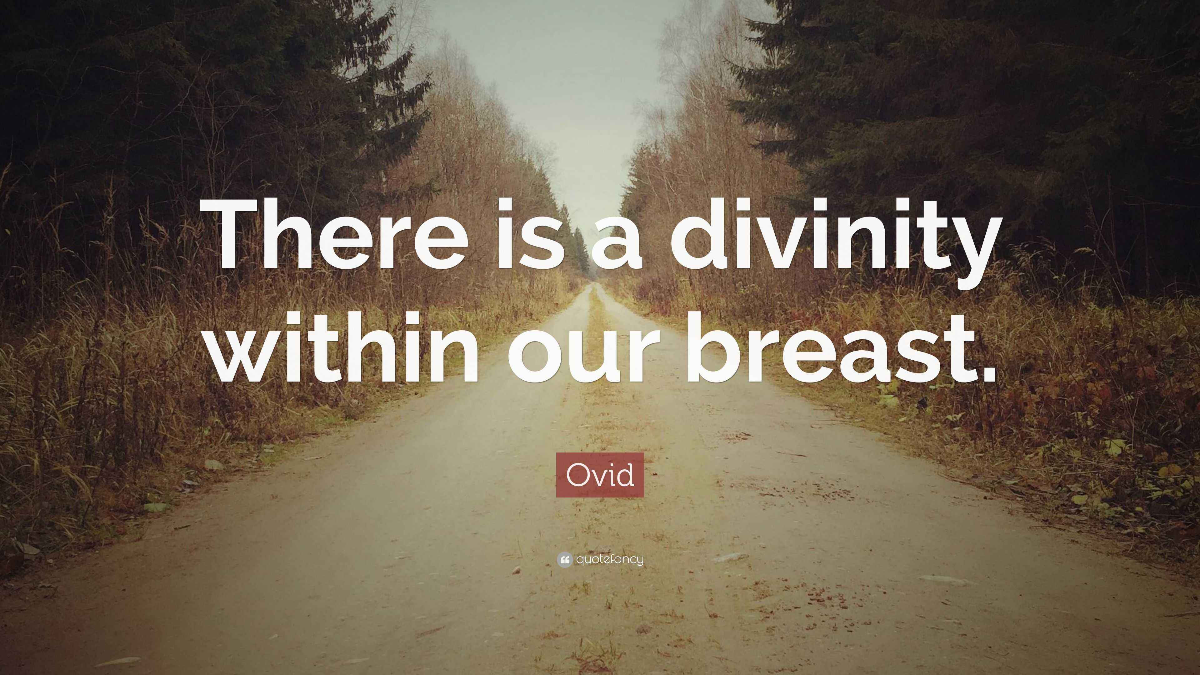 Ovid Quote: “There is a divinity within our breast.”