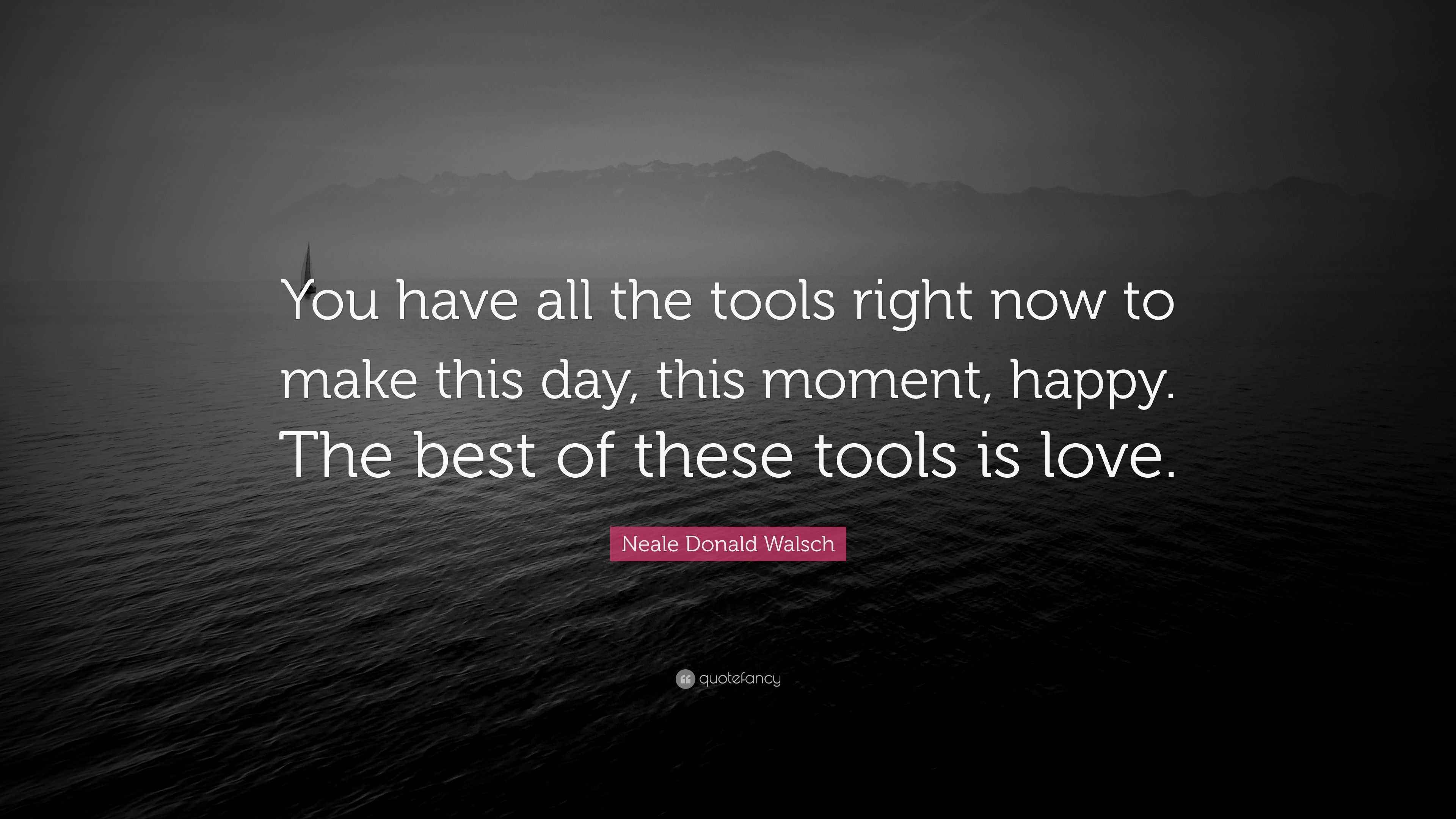Neale Donald Walsch Quote: “You have all the tools right now to make ...