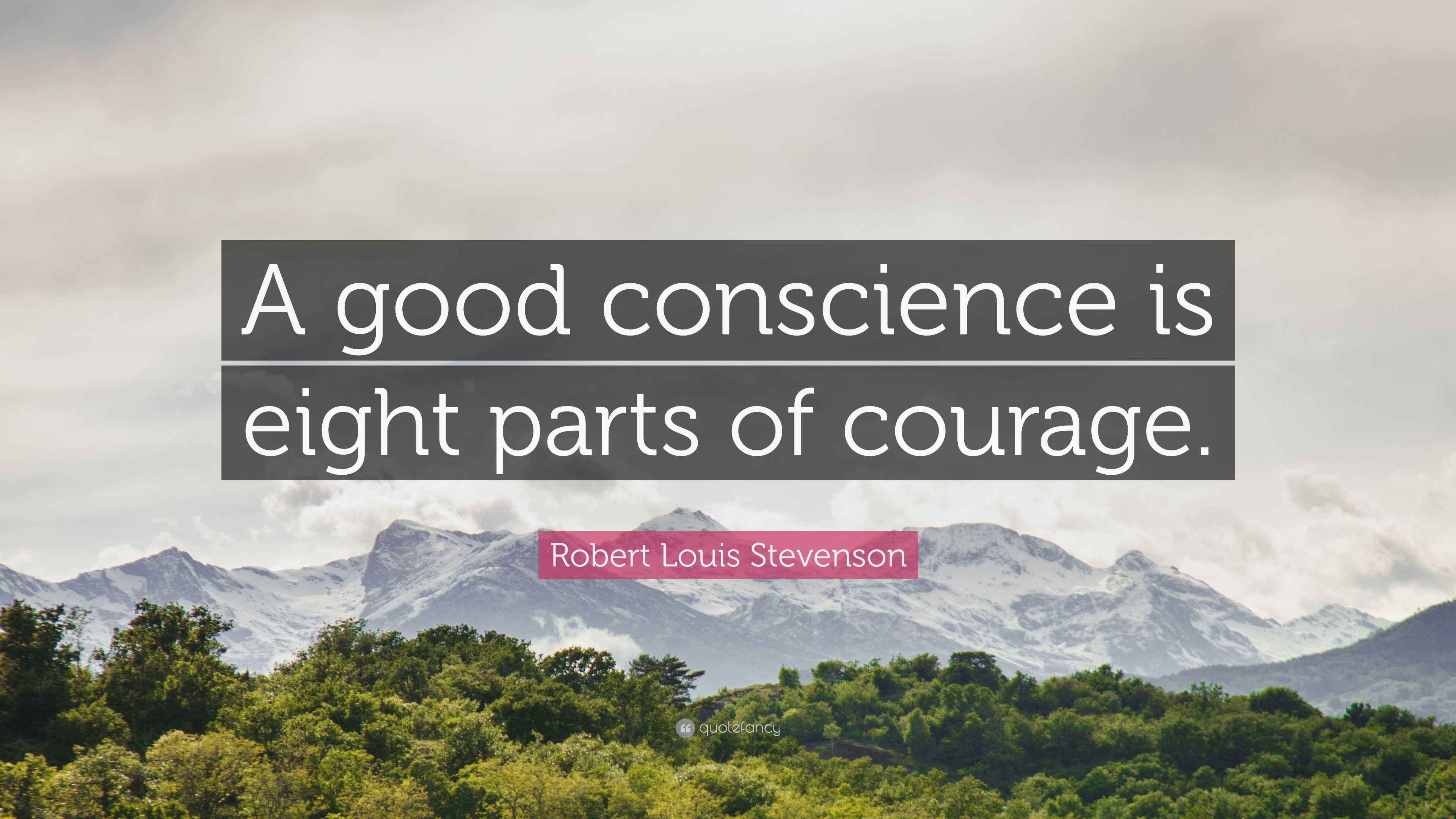 Robert Louis Stevenson Quote: “A good conscience is eight parts of ...