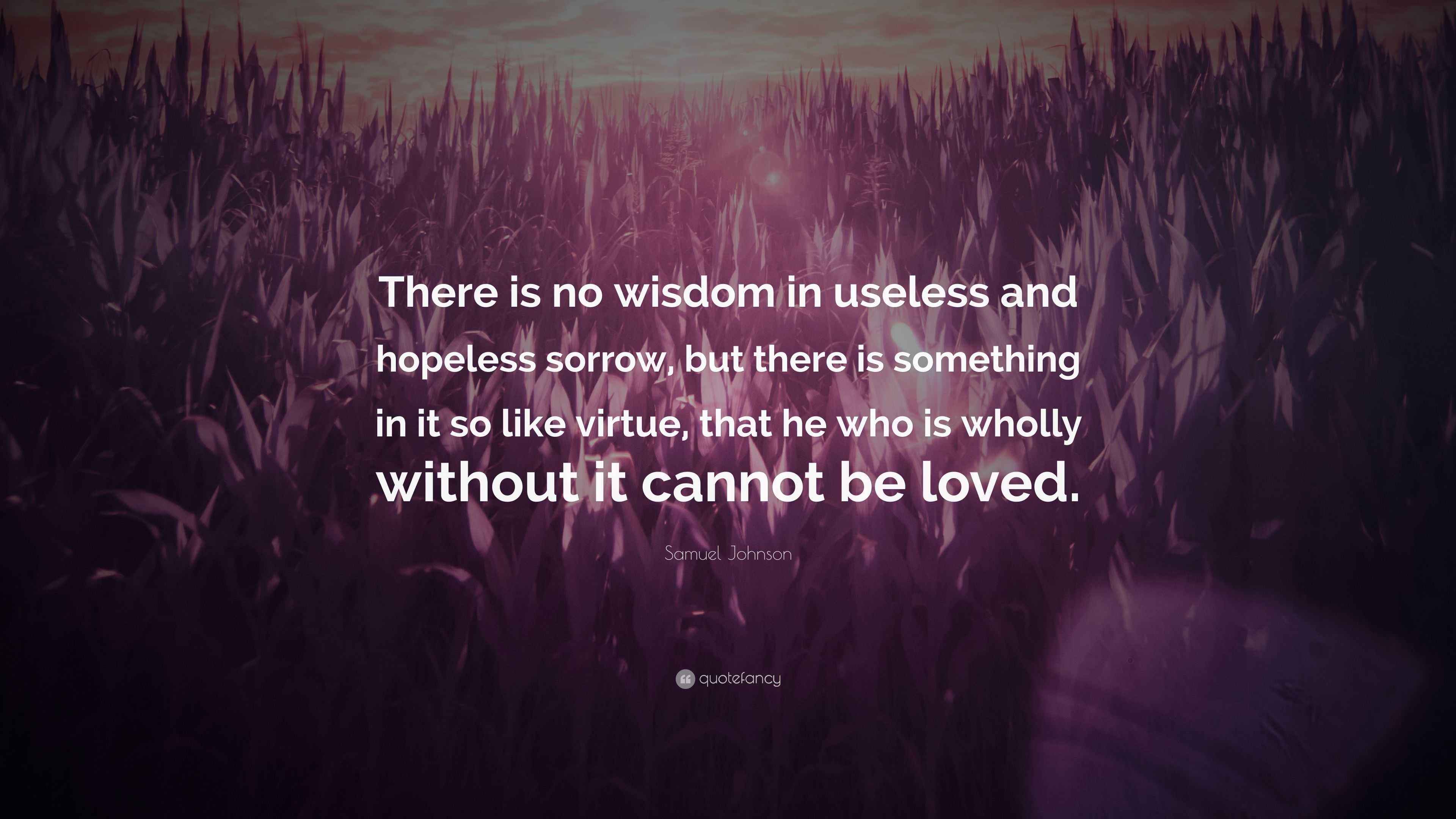 Samuel Johnson Quote: “There is no wisdom in useless and hopeless ...