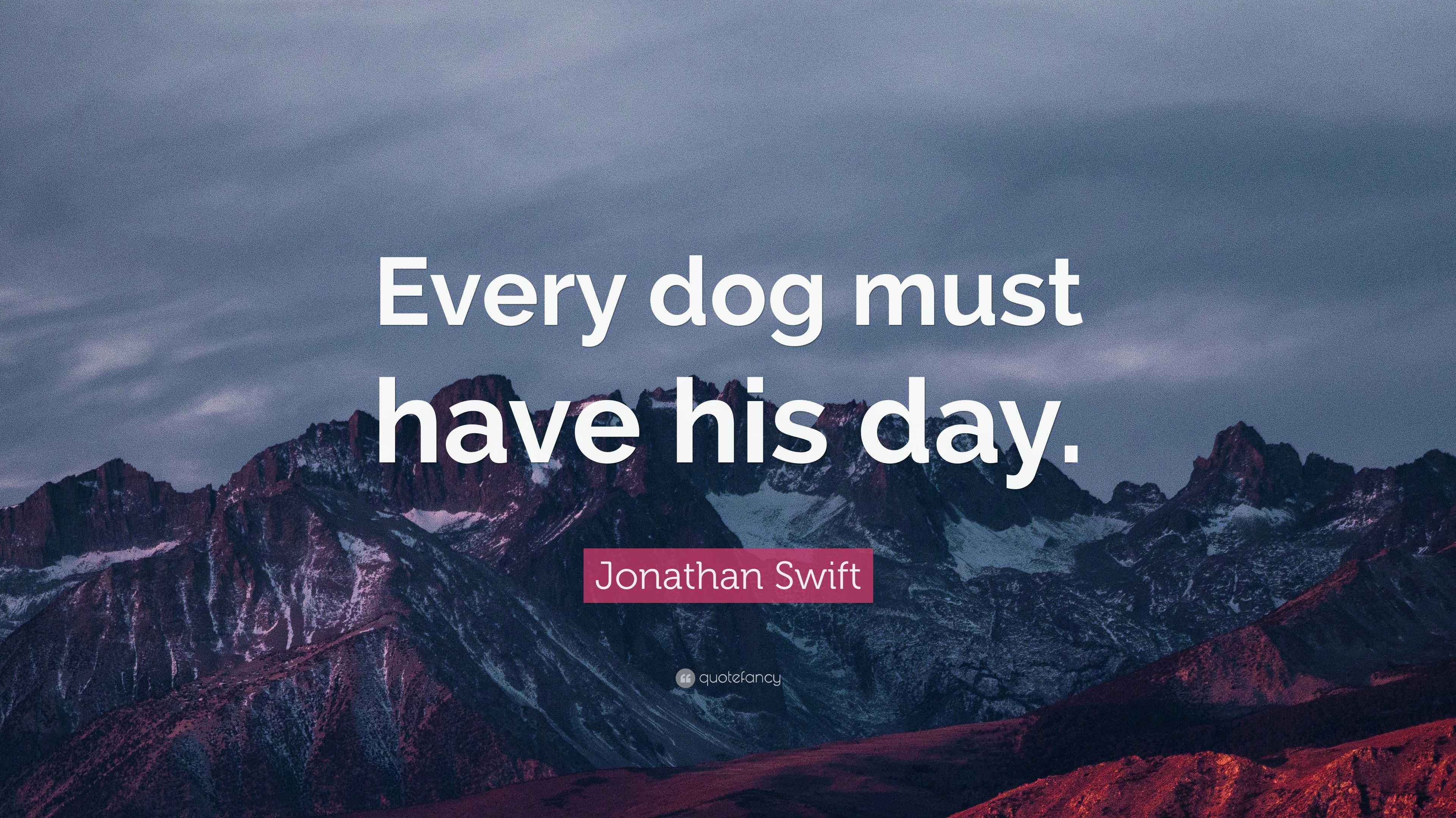 Jonathan Swift Quote: “Every dog must have his day.”