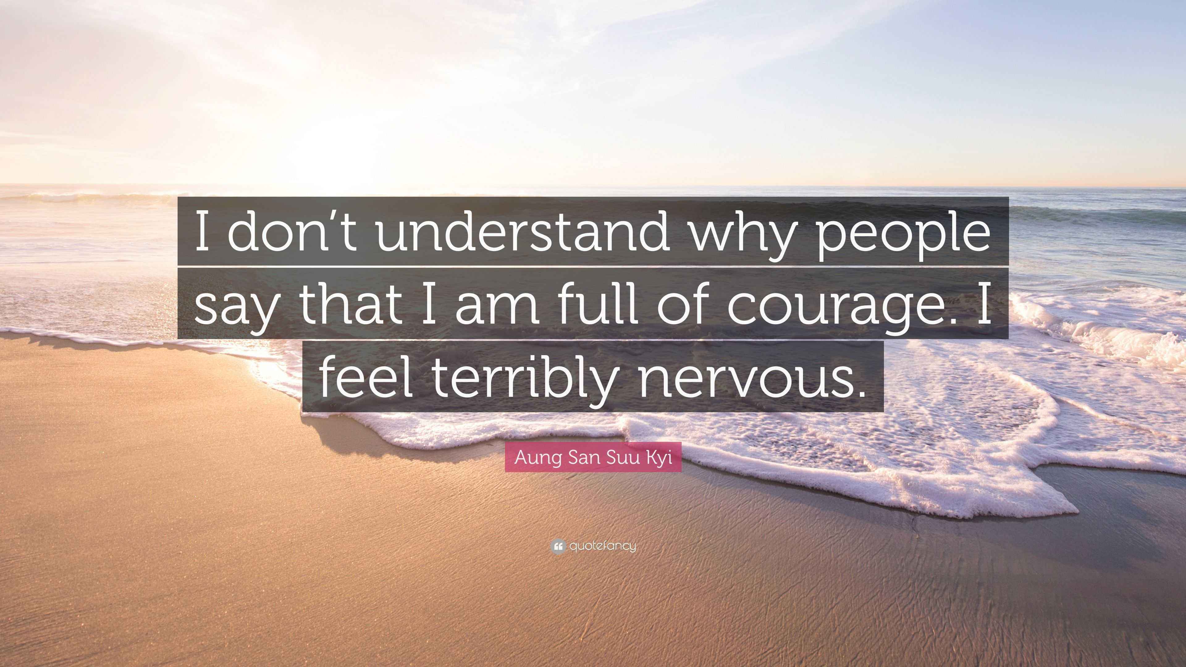 Aung San Suu Kyi Quote: “I don’t understand why people say that I am ...