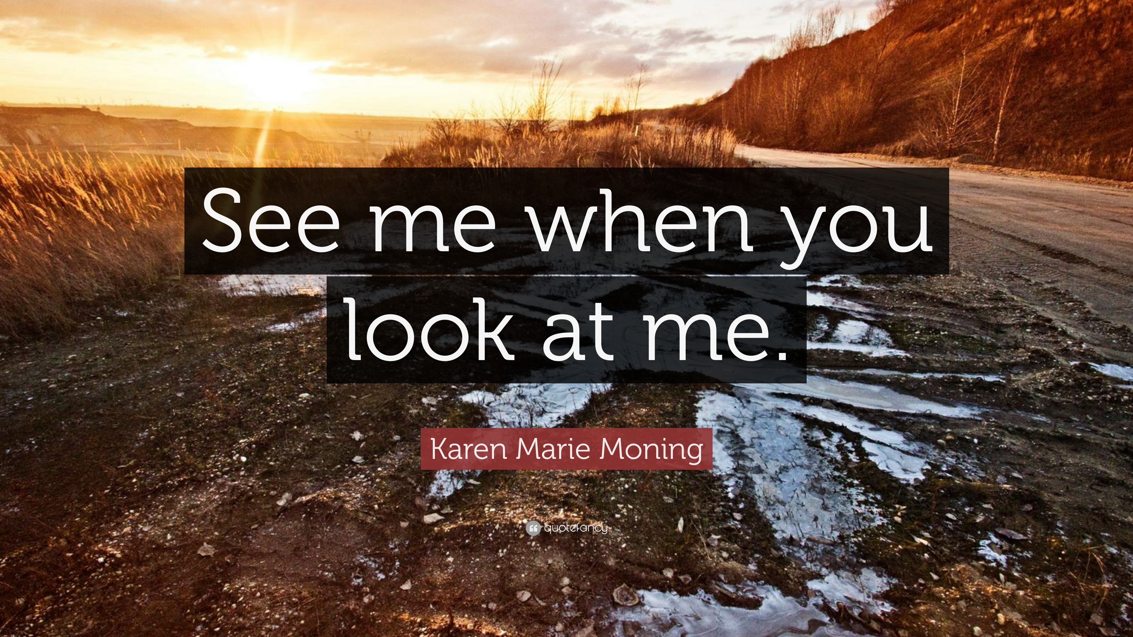 Karen Marie Moning Quote: “See me when you look at me.”