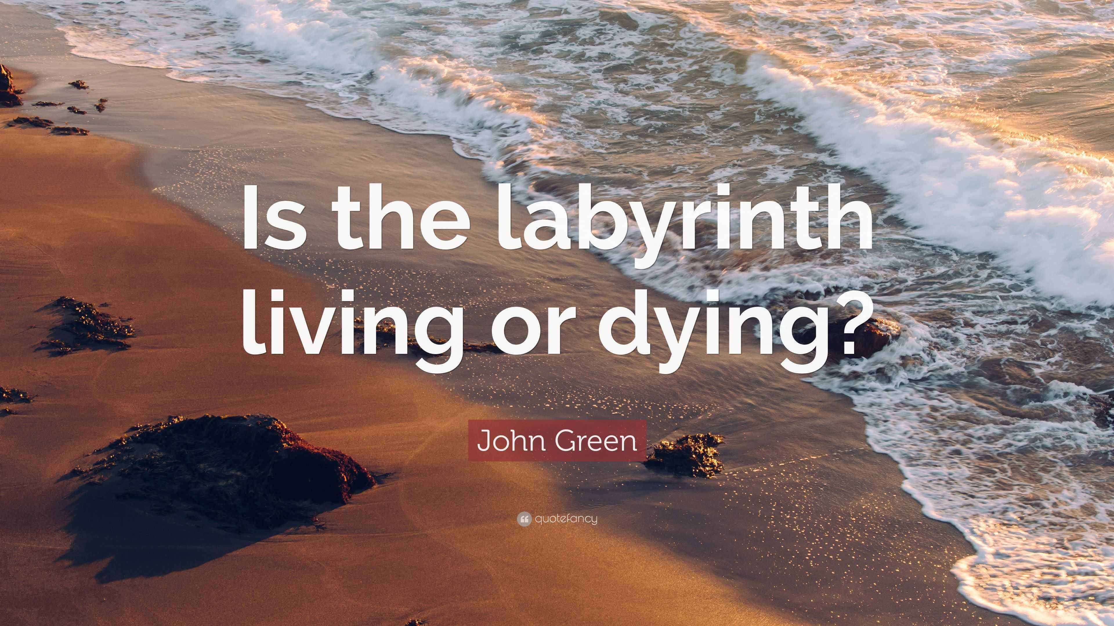 John Green Quote: “Is the labyrinth living or dying?”