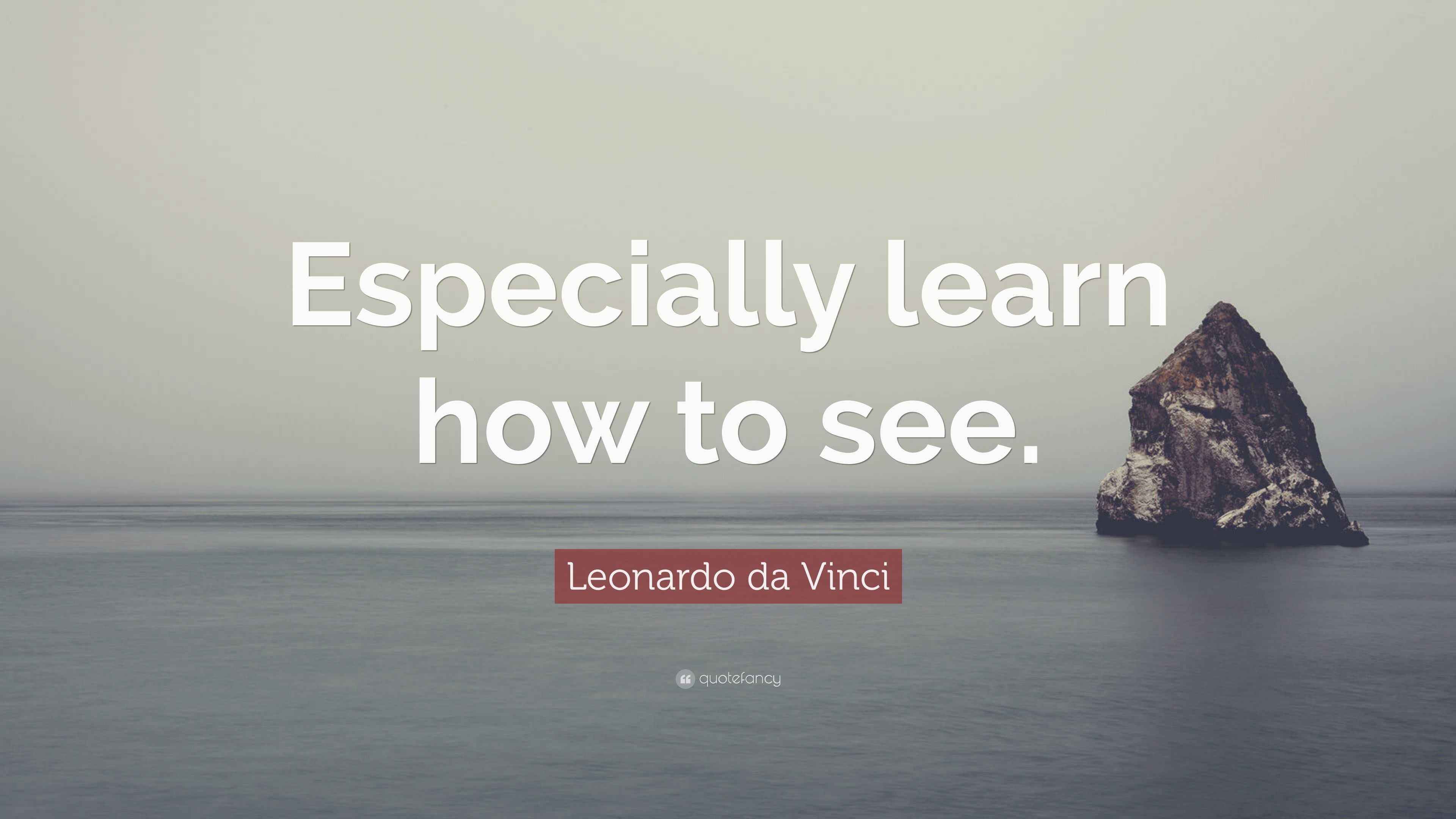 Leonardo da Vinci Quote: “Especially learn how to see.”