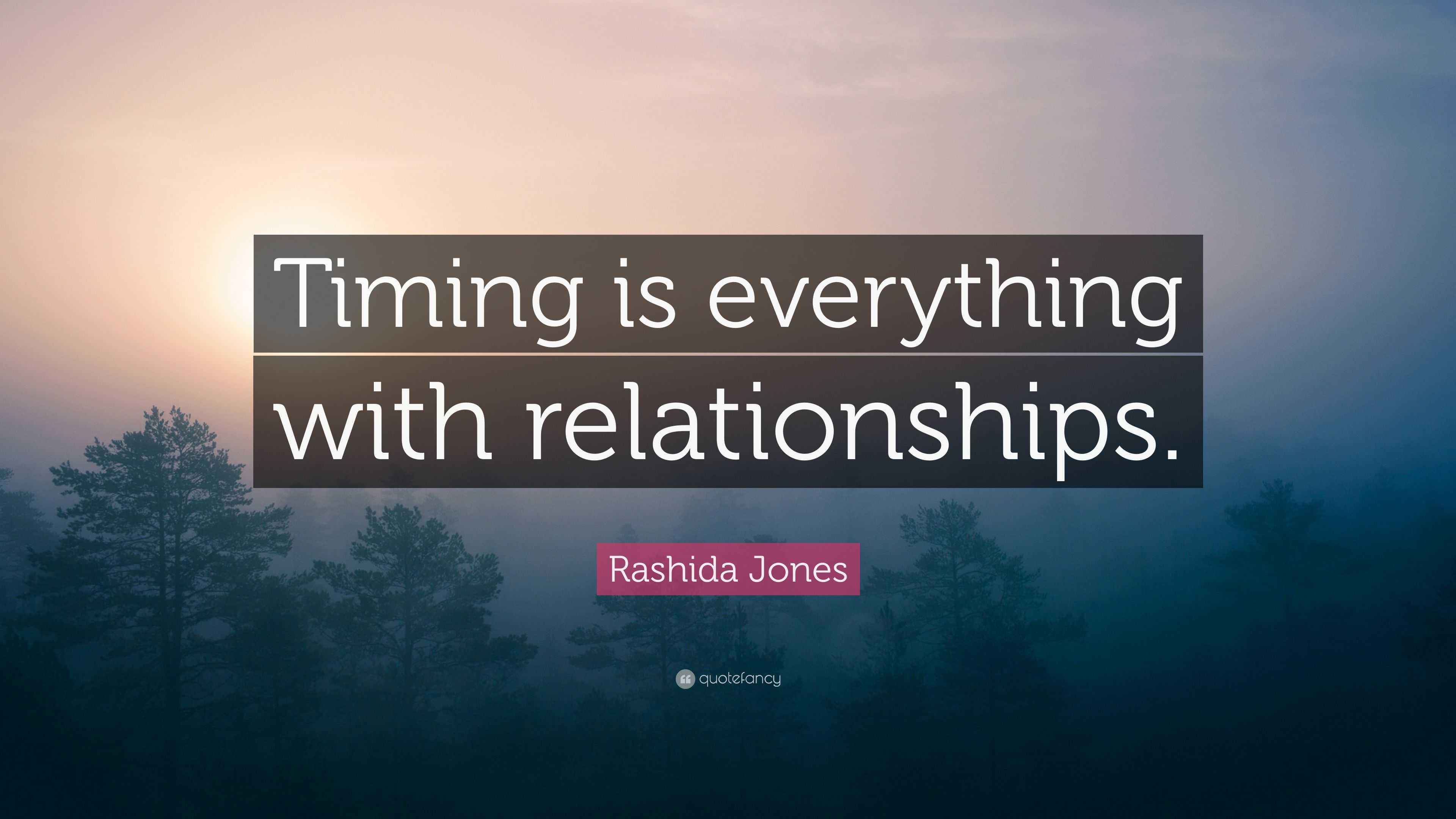Rashida Jones Quote: “Timing is everything with relationships.”
