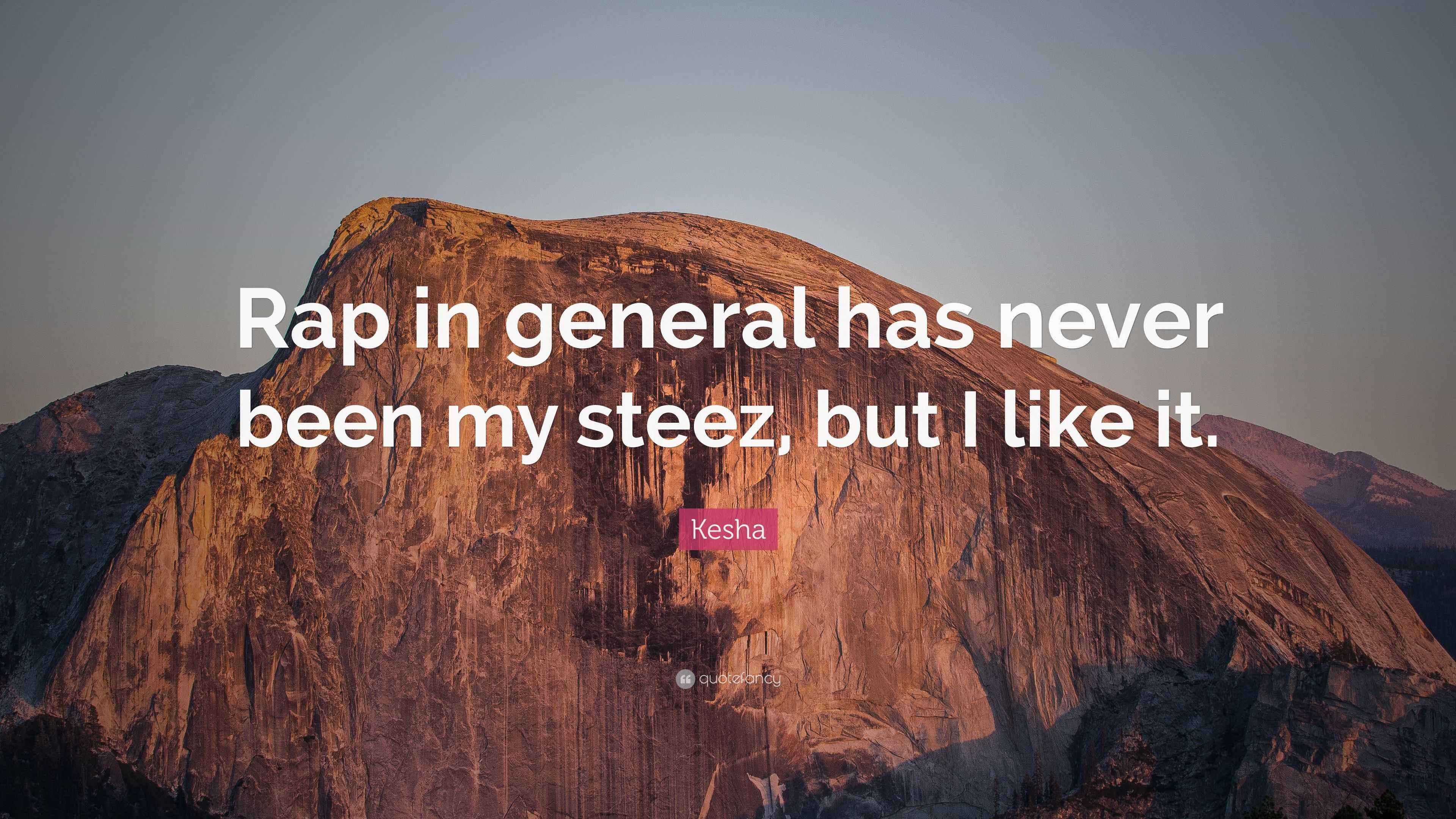 Kesha Quote: “Rap in general has never been my steez, but I like it.”