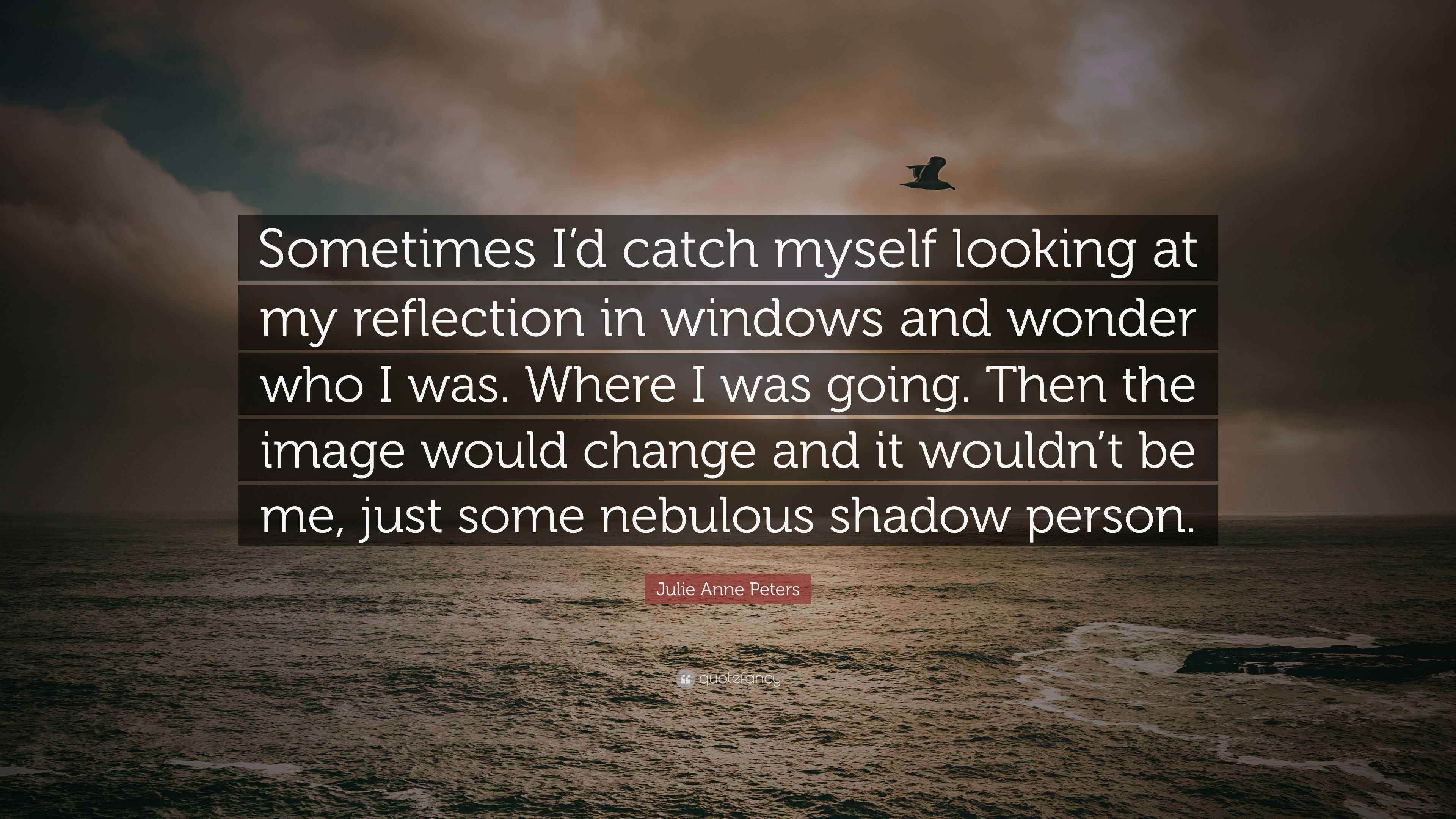 Julie Anne Peters Quote: “Sometimes I’d catch myself looking at my ...