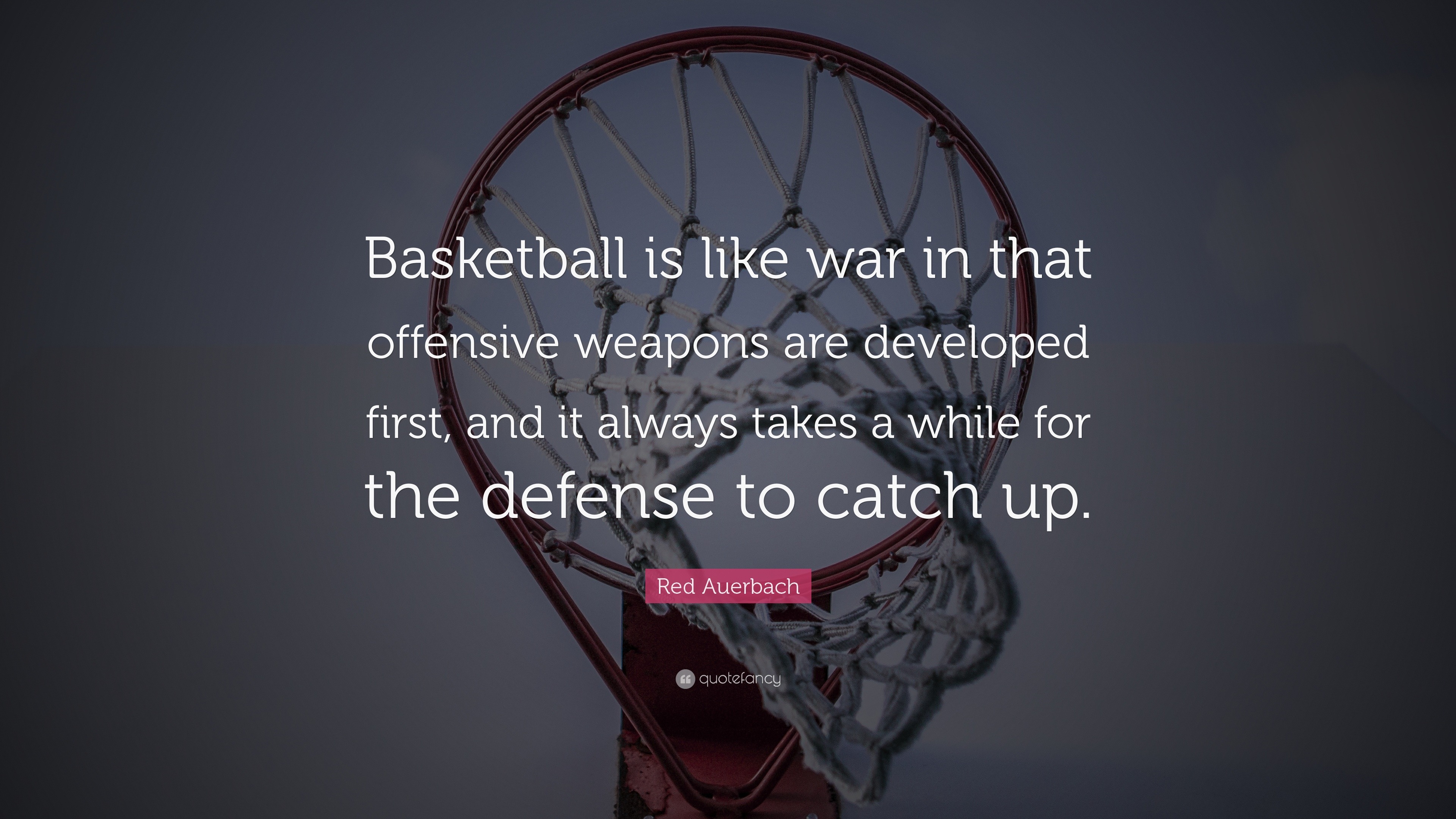 Red Auerbach Quote: “Basketball is like war in that offensive weapons ...