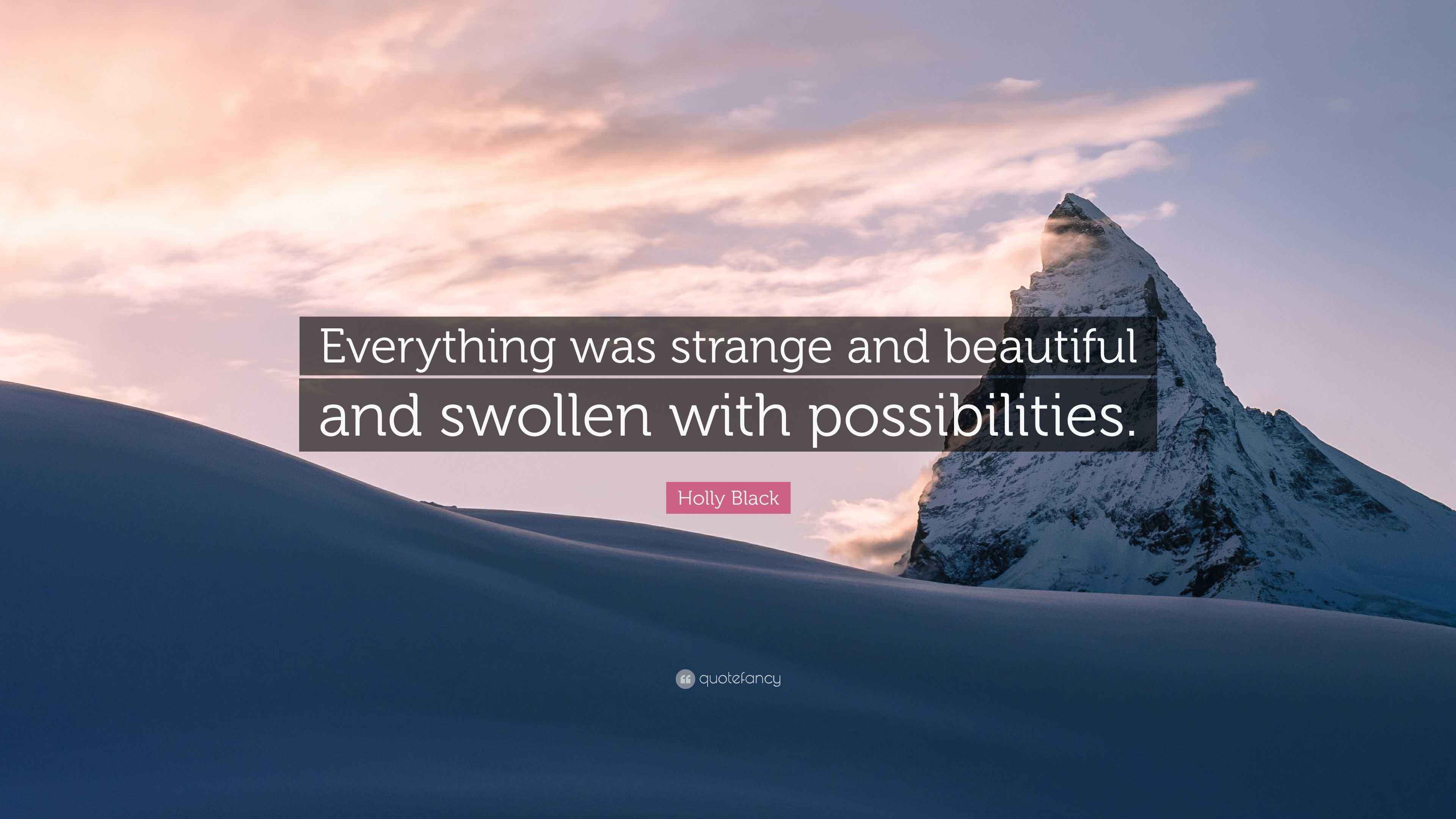 Holly Black Quote: “Everything was strange and beautiful and swollen ...