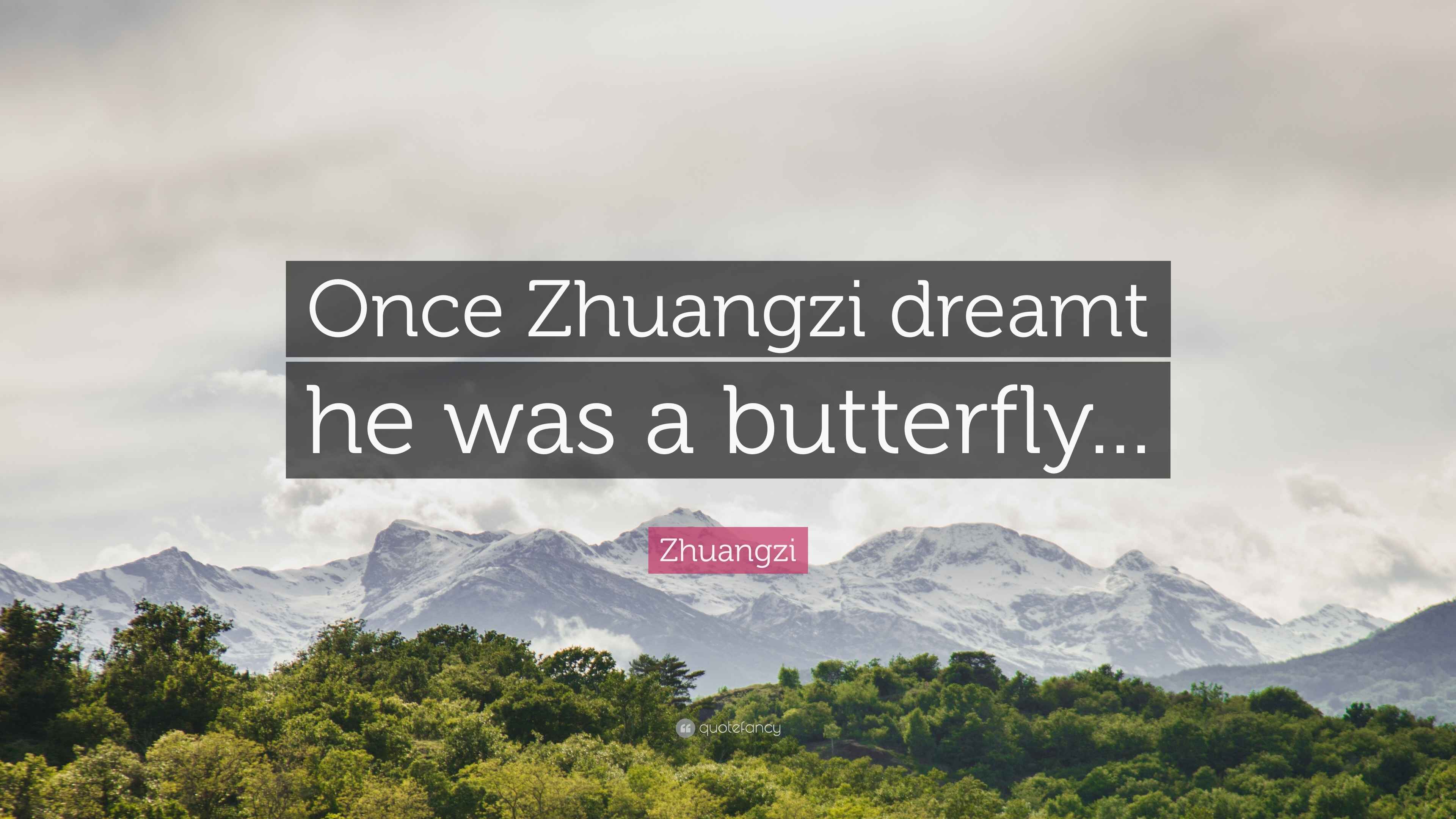 Zhuangzi Quote: “Once Zhuangzi dreamt he was a butterfly...”