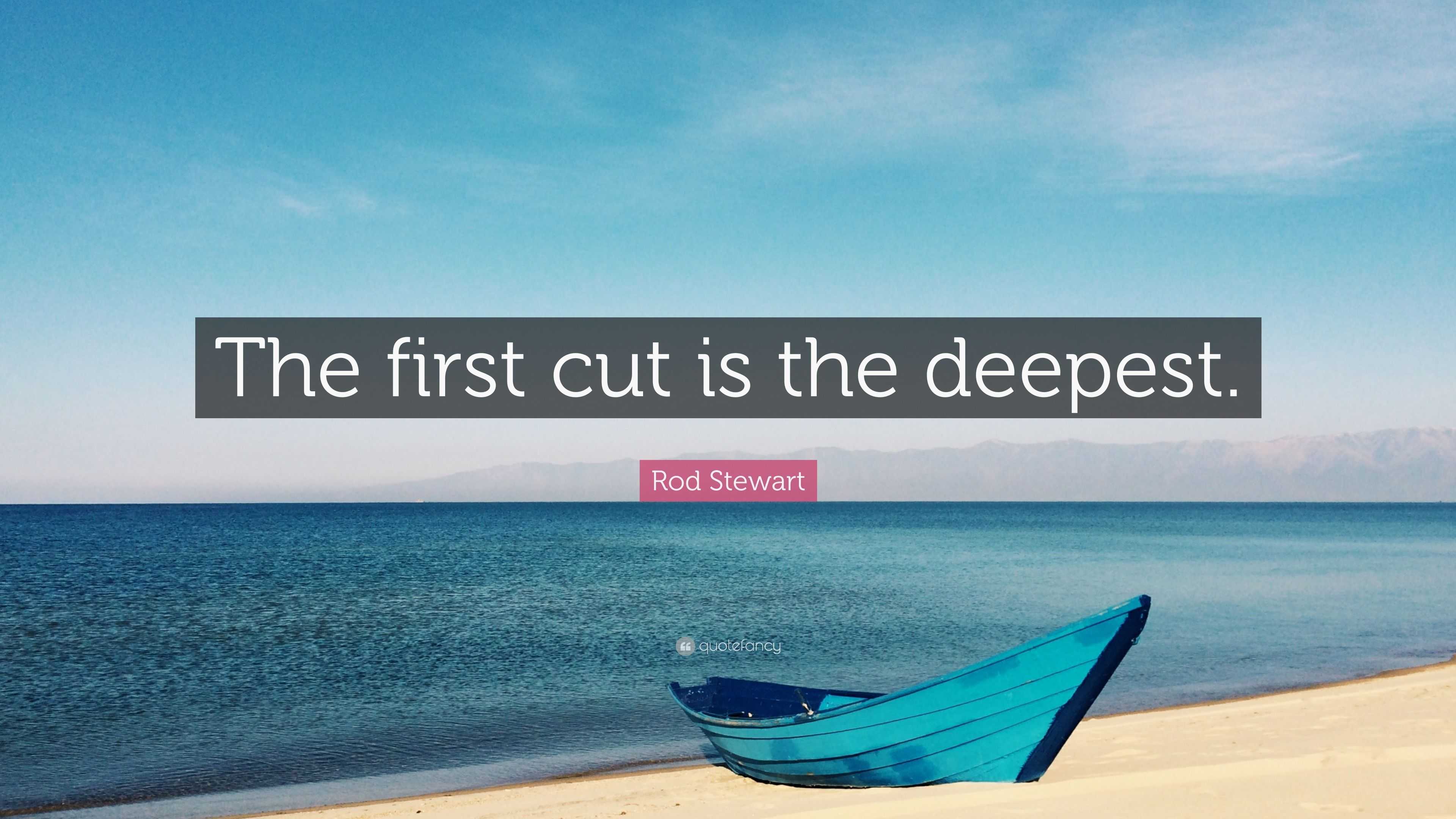 Rod Stewart Quote: “The first cut is the deepest.”