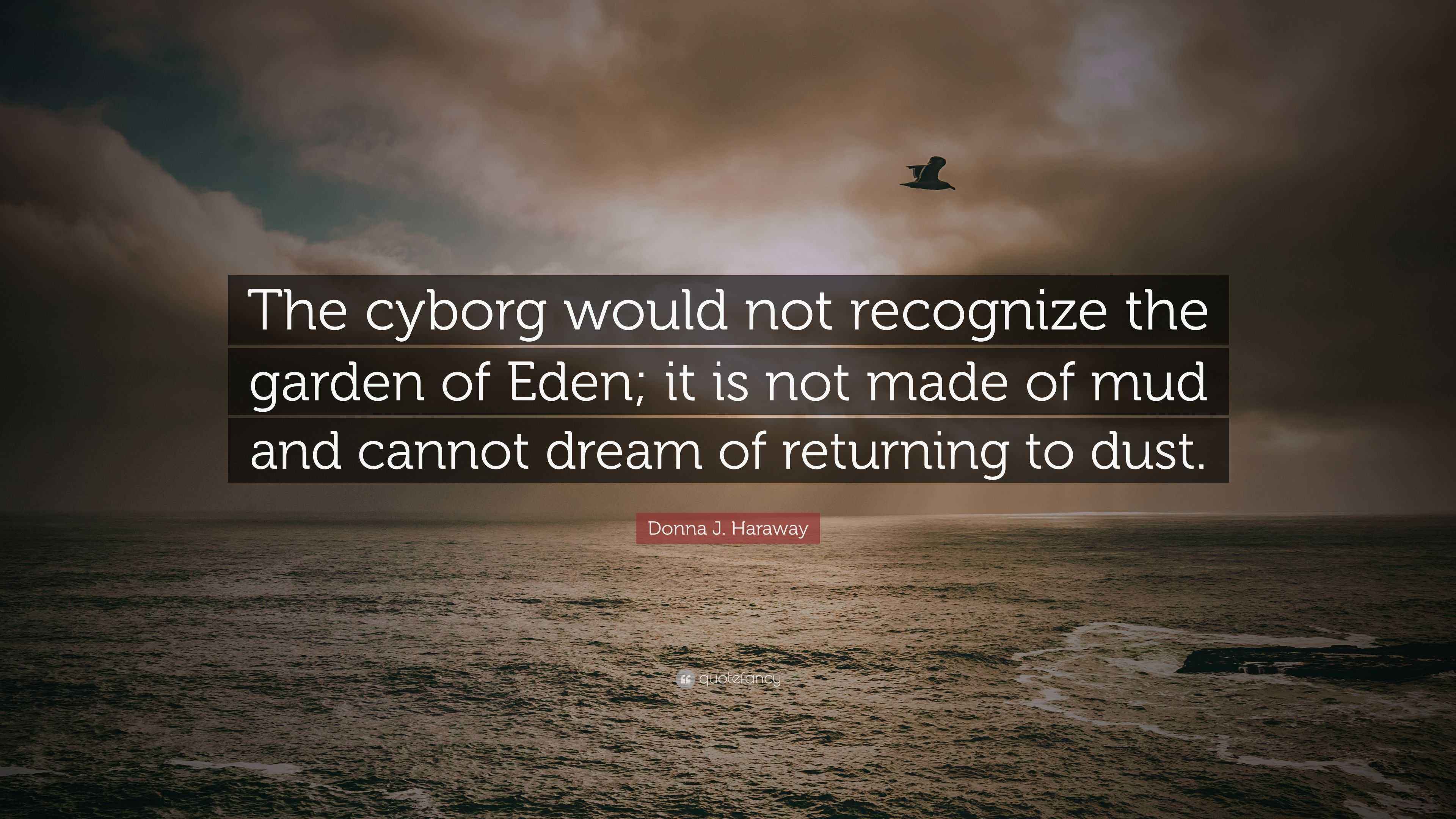 Donna J. Haraway Quote: “The cyborg would not recognize the garden of ...