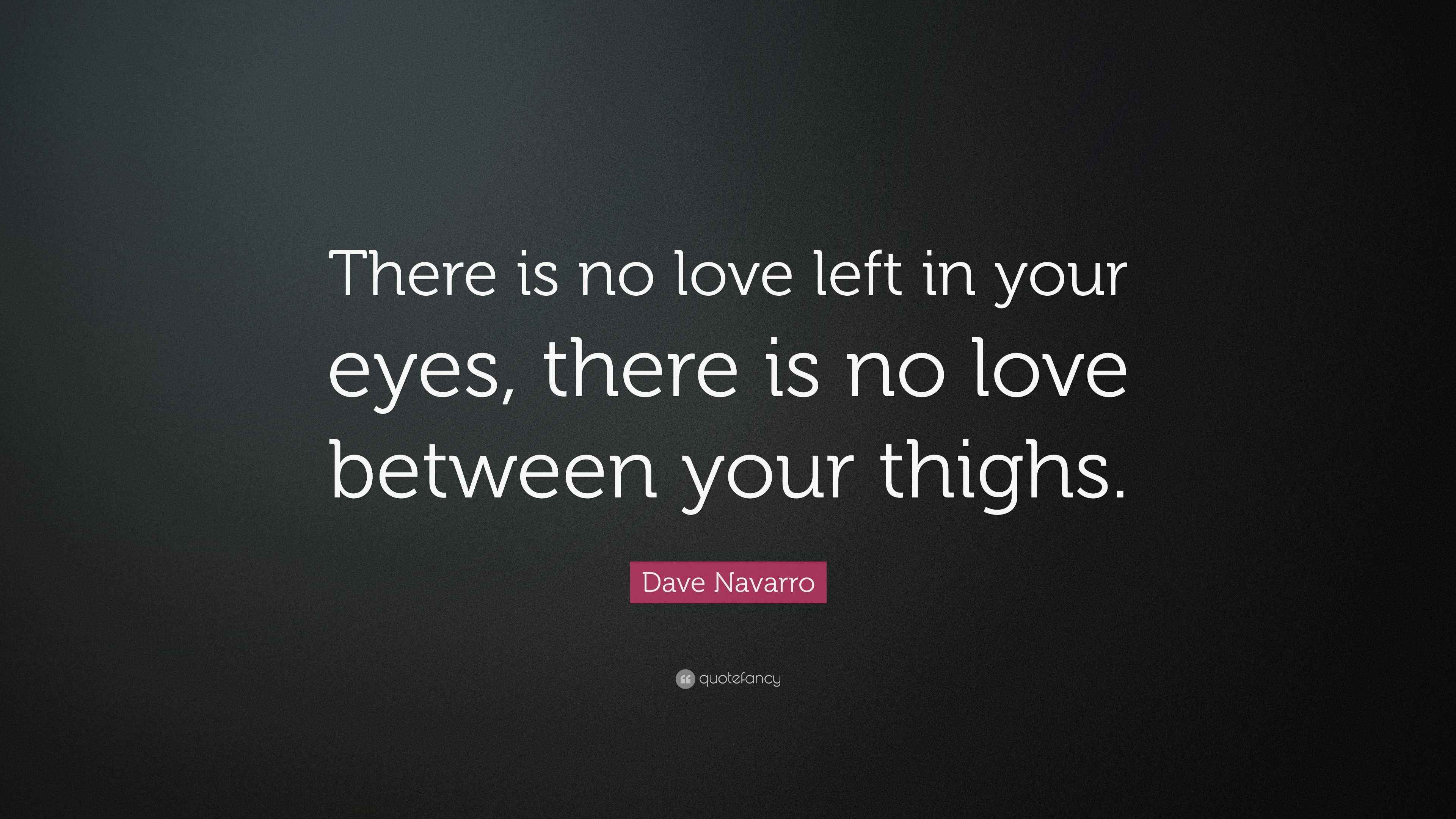 Dave Navarro Quote: “There is no love left in your eyes, there is no ...