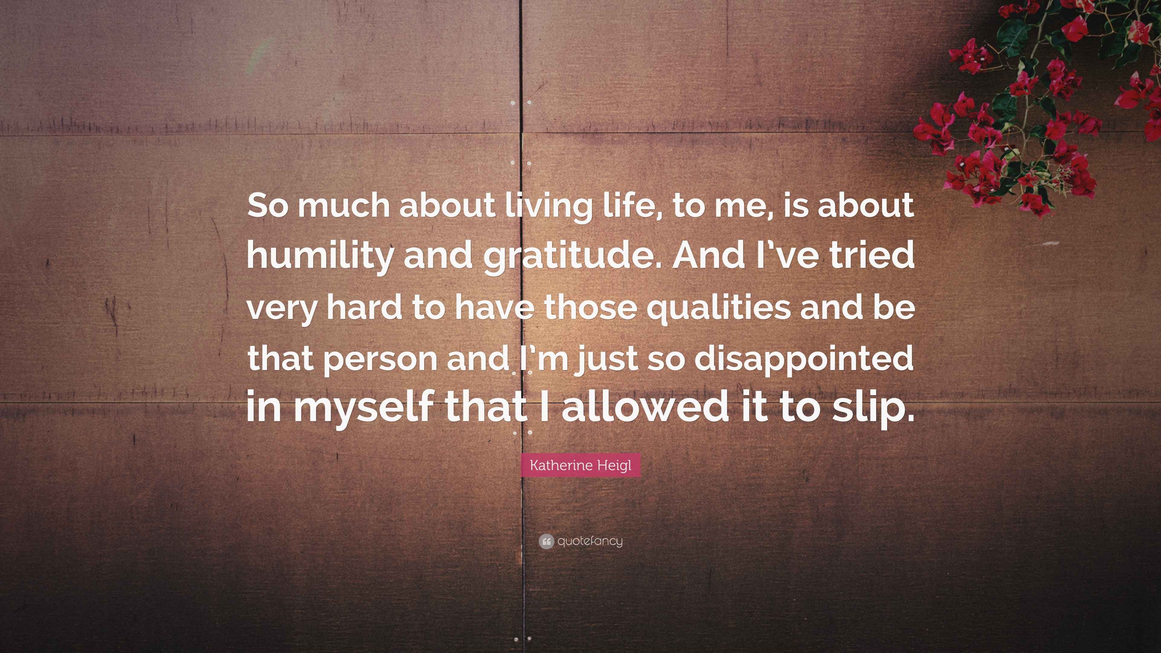 Katherine Heigl Quote: “So much about living life, to me, is about ...