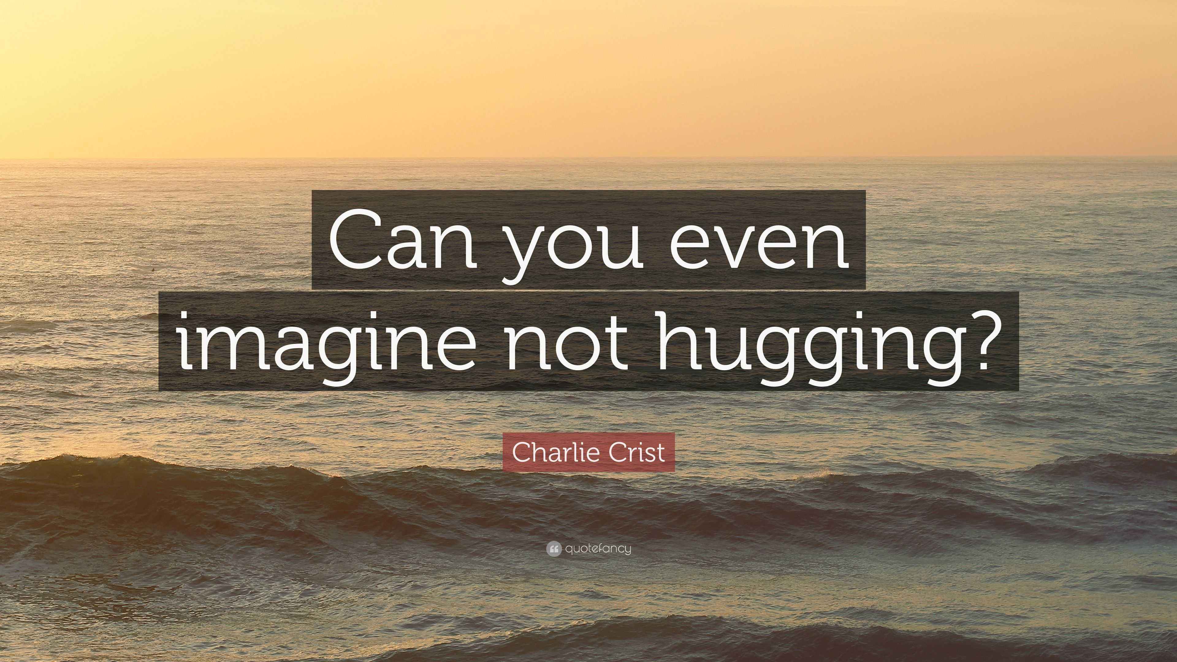 Charlie Crist Quote: “Can you even imagine not hugging?”
