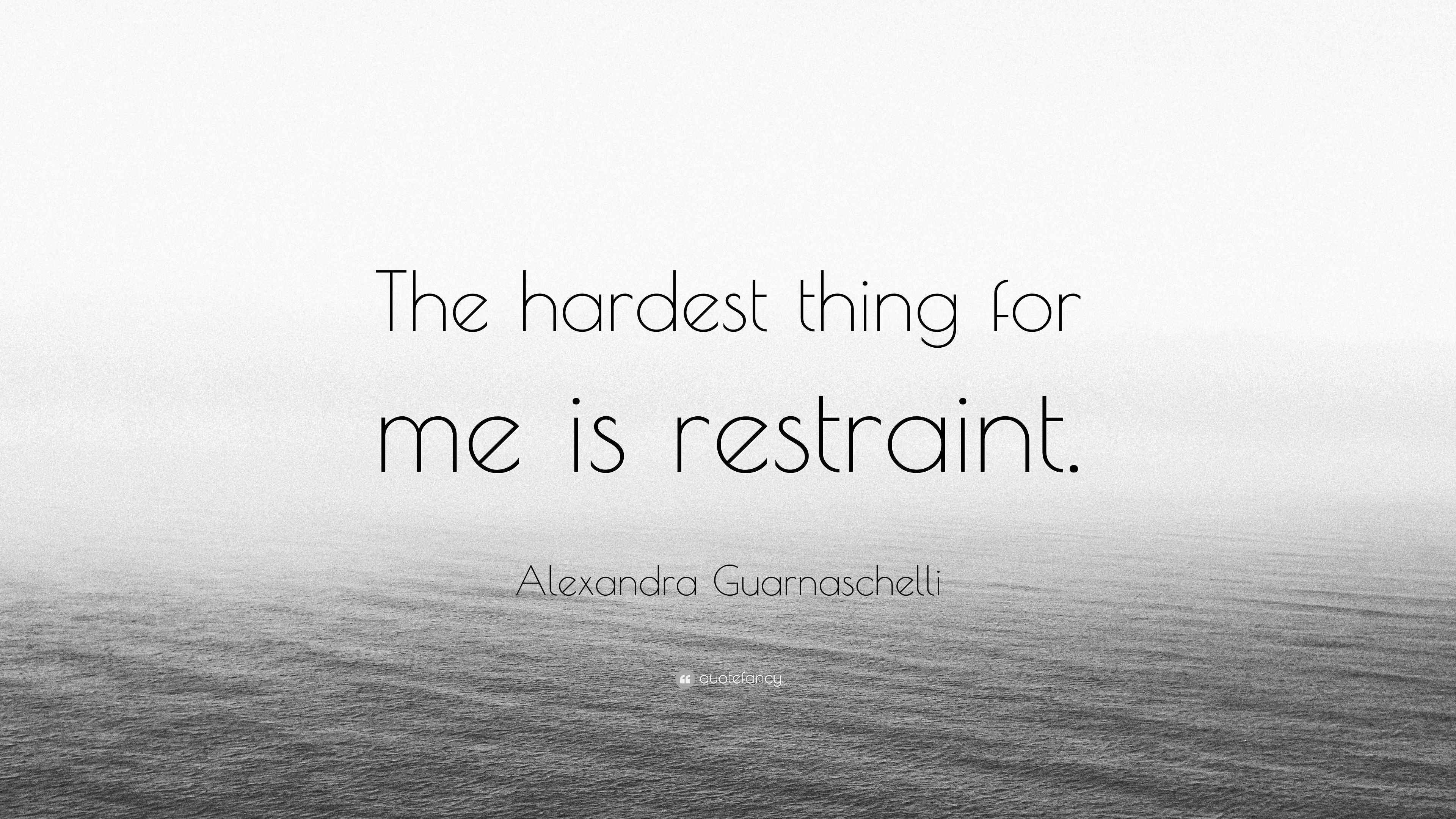 Alexandra Guarnaschelli Quote: “The hardest thing for me is restraint.”