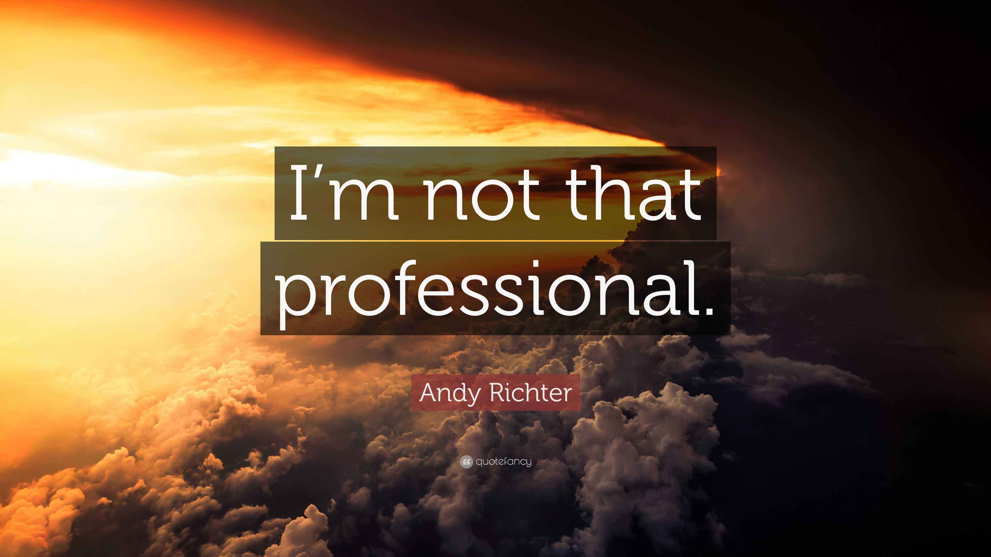 Andy Richter Quote: “I’m not that professional.”