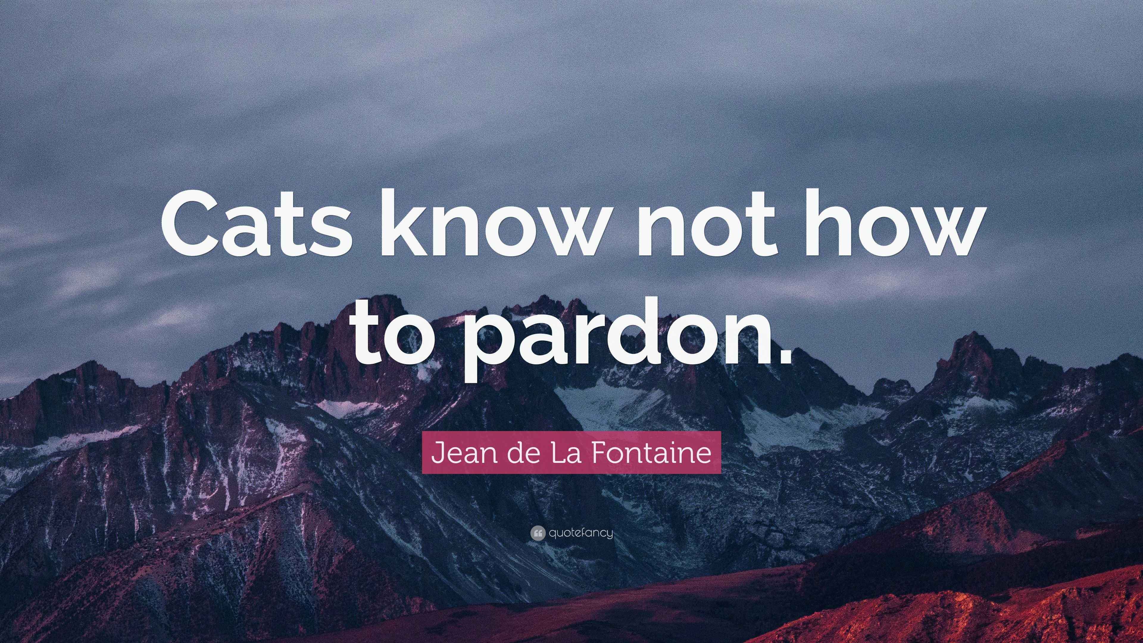 Jean de La Fontaine Quote: “Cats know not how to pardon.”