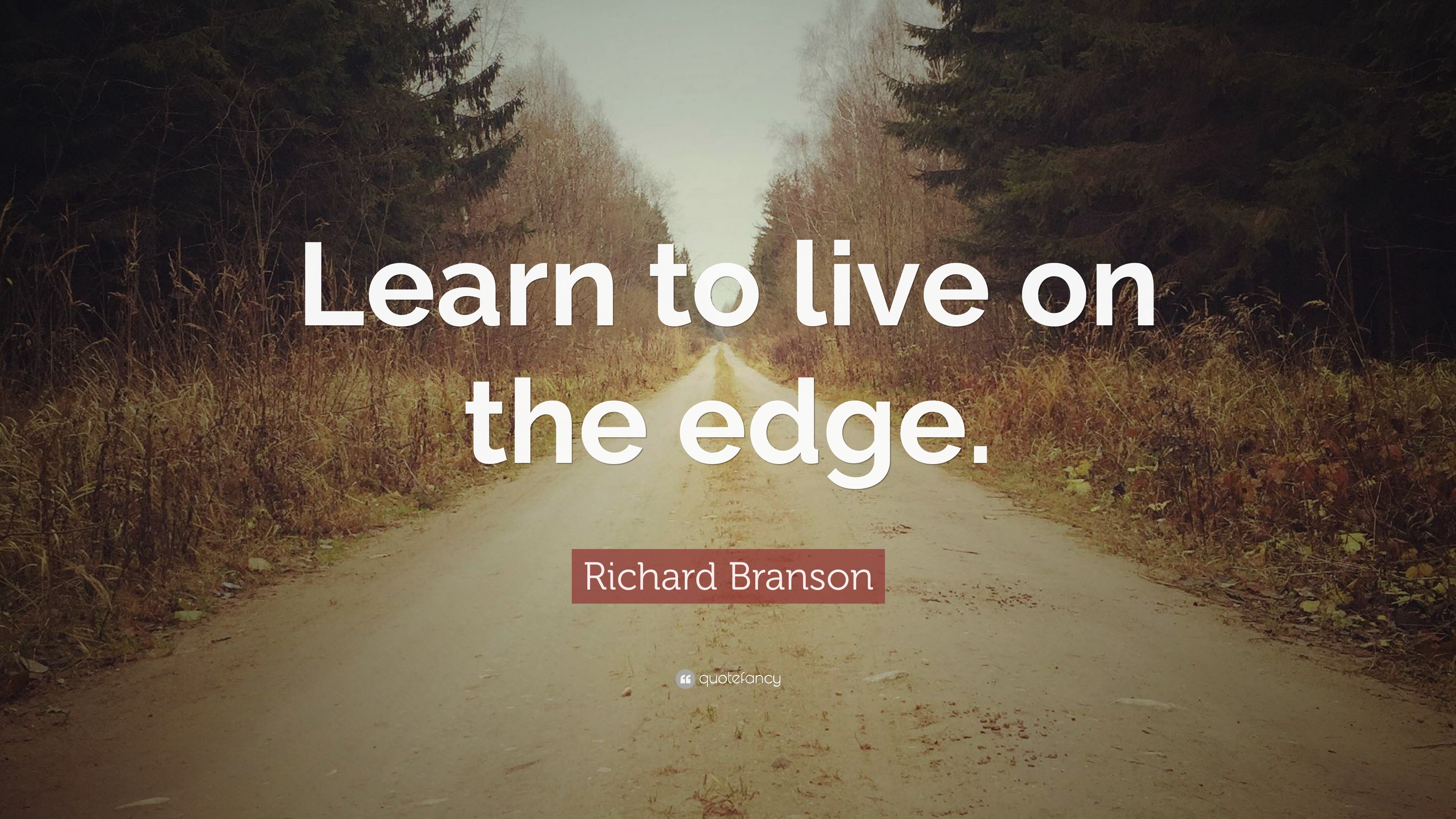Richard Branson Quote: “Learn to live on the edge.”