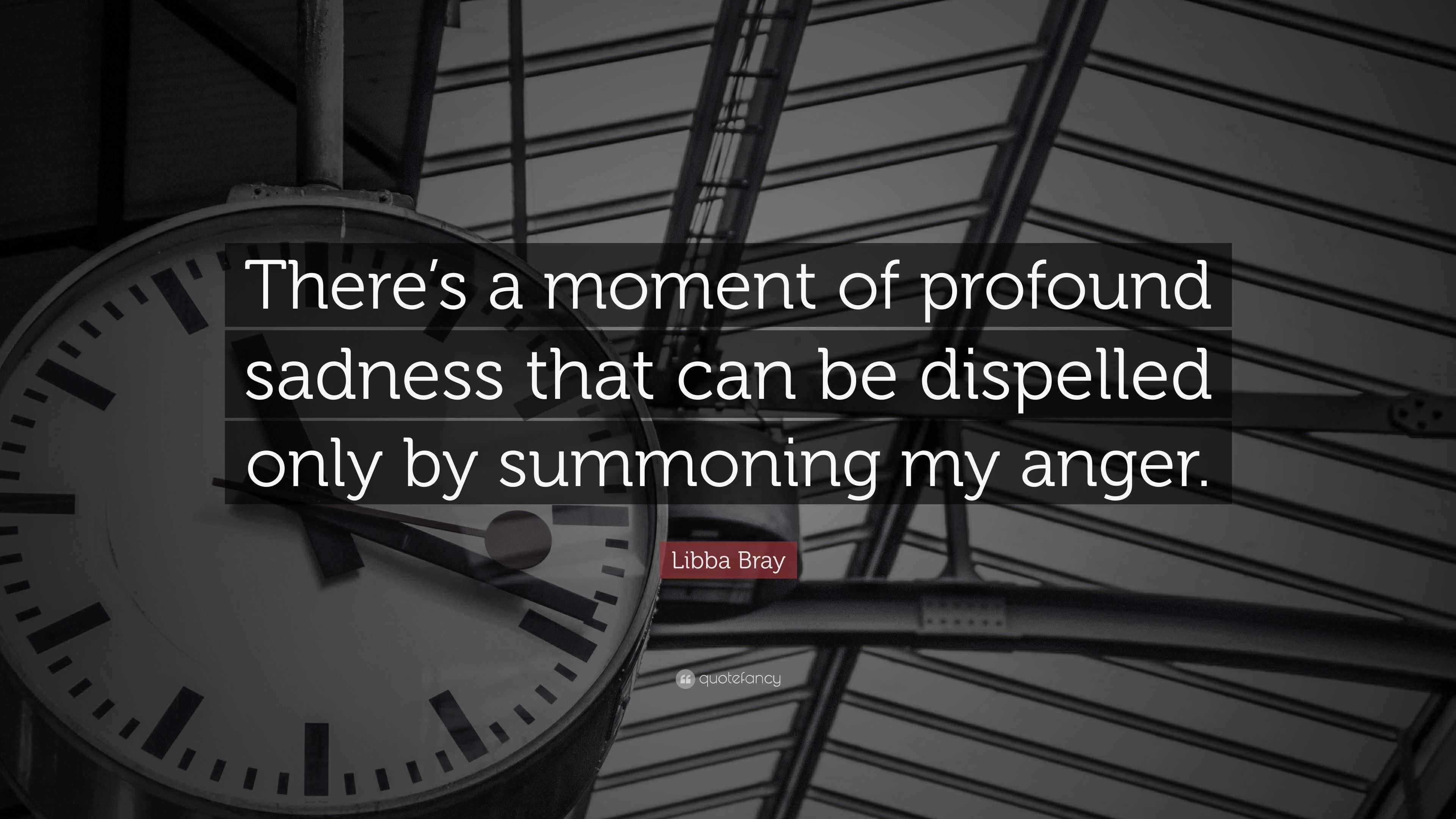 Libba Bray Quote: “There’s a moment of profound sadness that can be ...