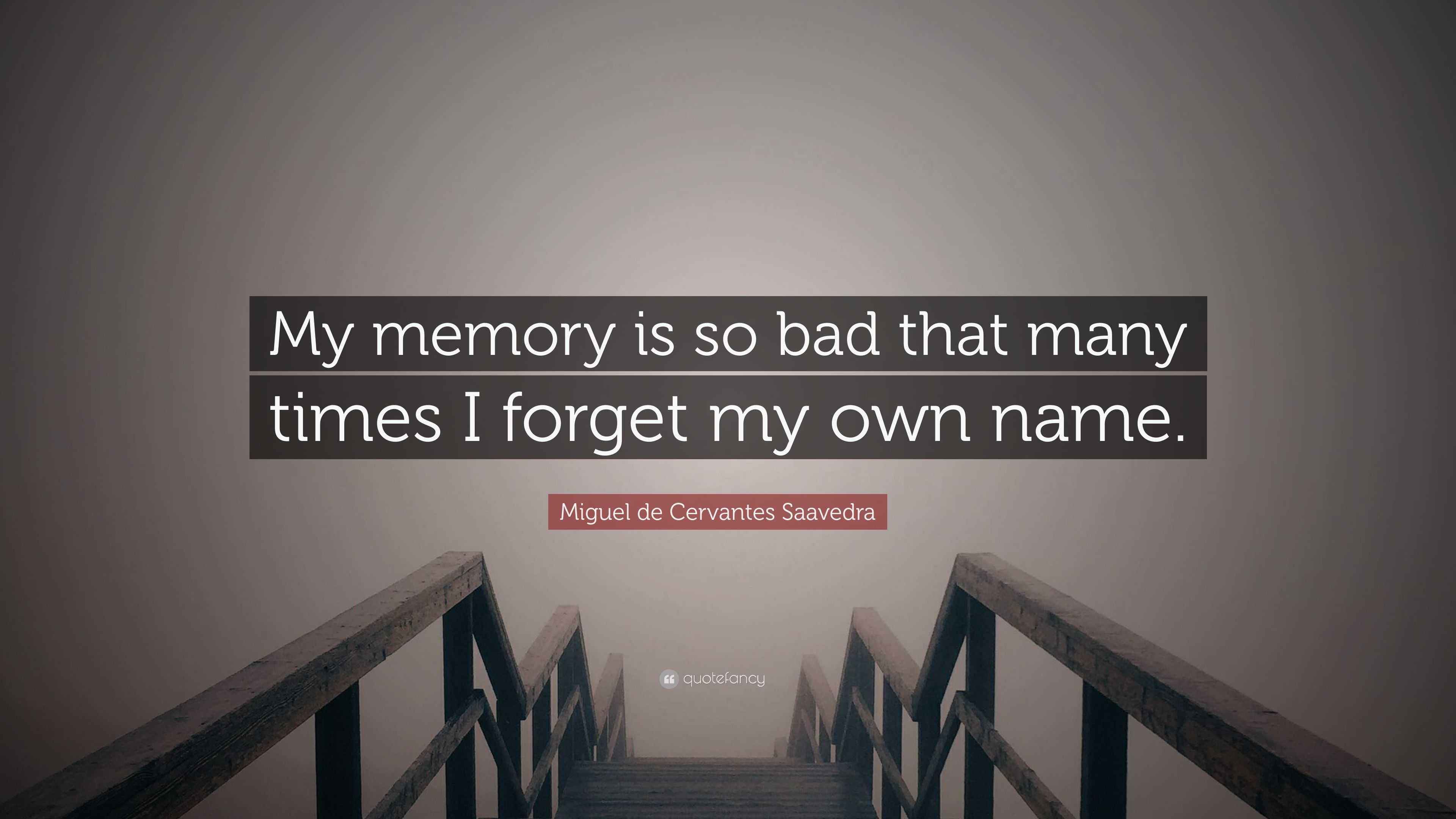 Miguel de Cervantes Saavedra Quote: “My memory is so bad that many ...