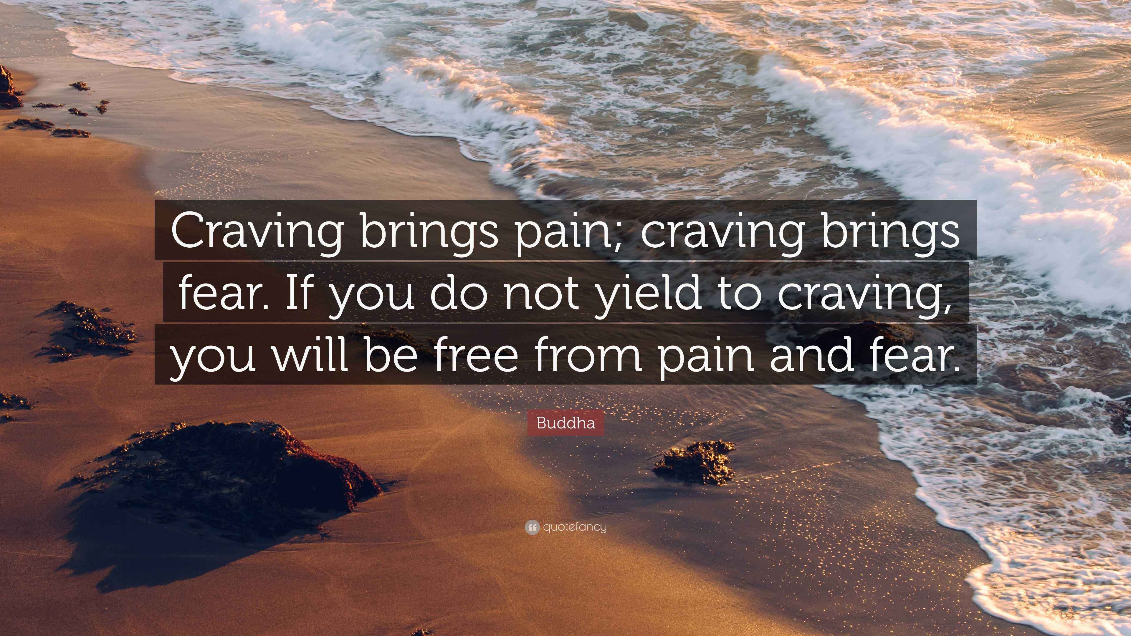 Buddha Quote: “Craving brings pain; craving brings fear. If you do not ...