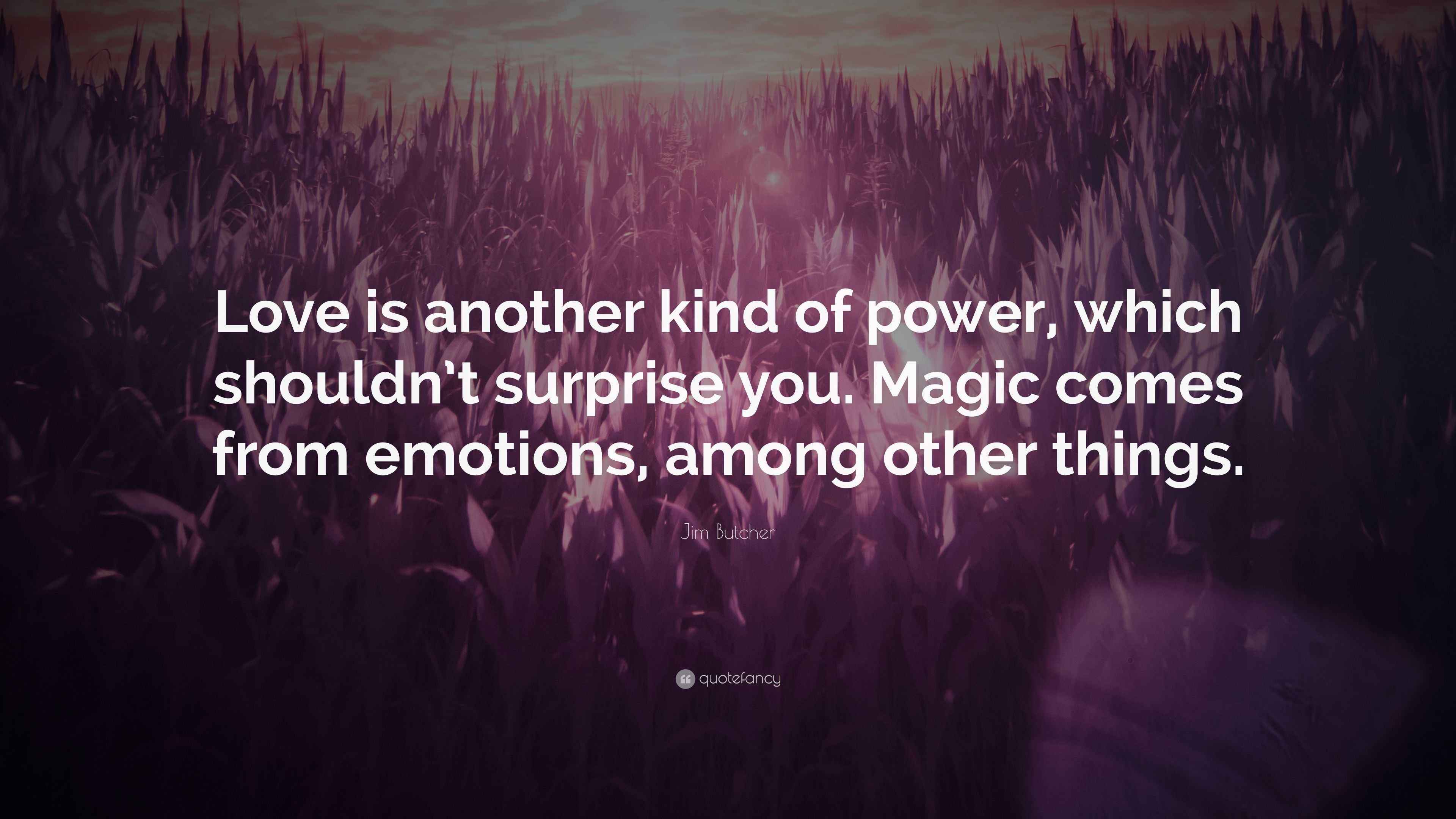 Jim Butcher Quote: “Love is another kind of power, which shouldn’t ...