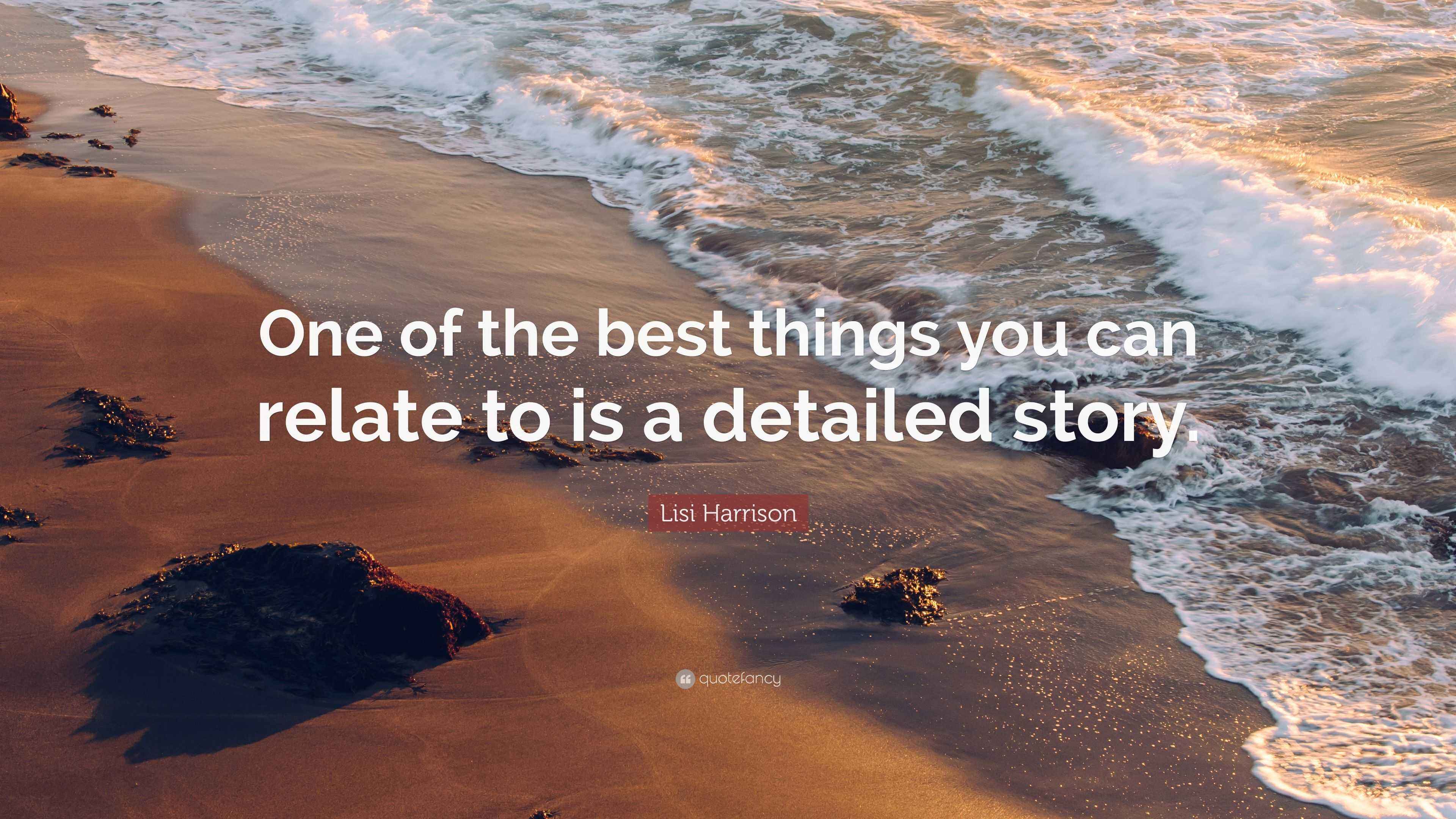 Lisi Harrison Quote: “One of the best things you can relate to is a ...