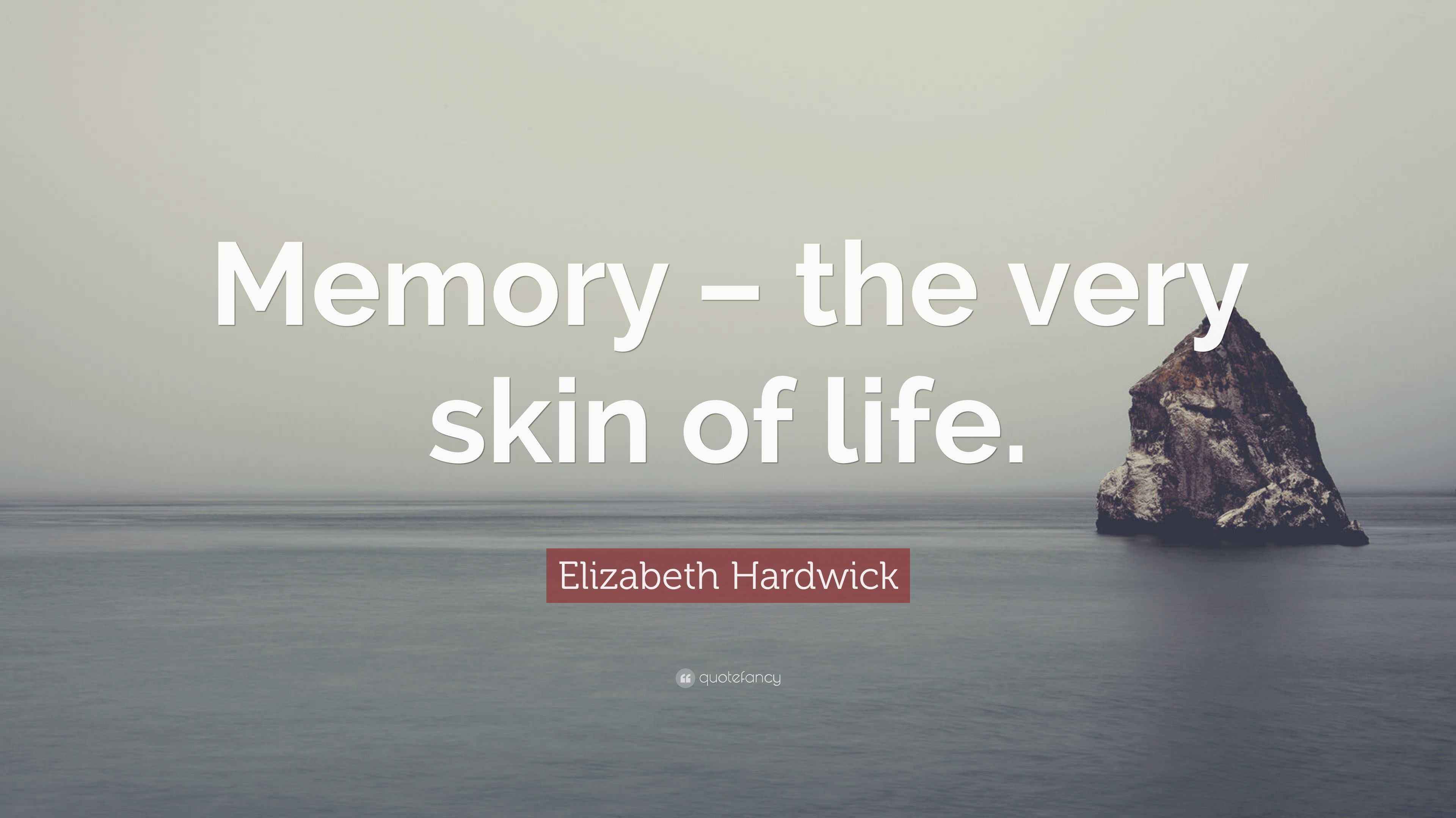 Elizabeth Hardwick Quote: “Memory – the very skin of life.”
