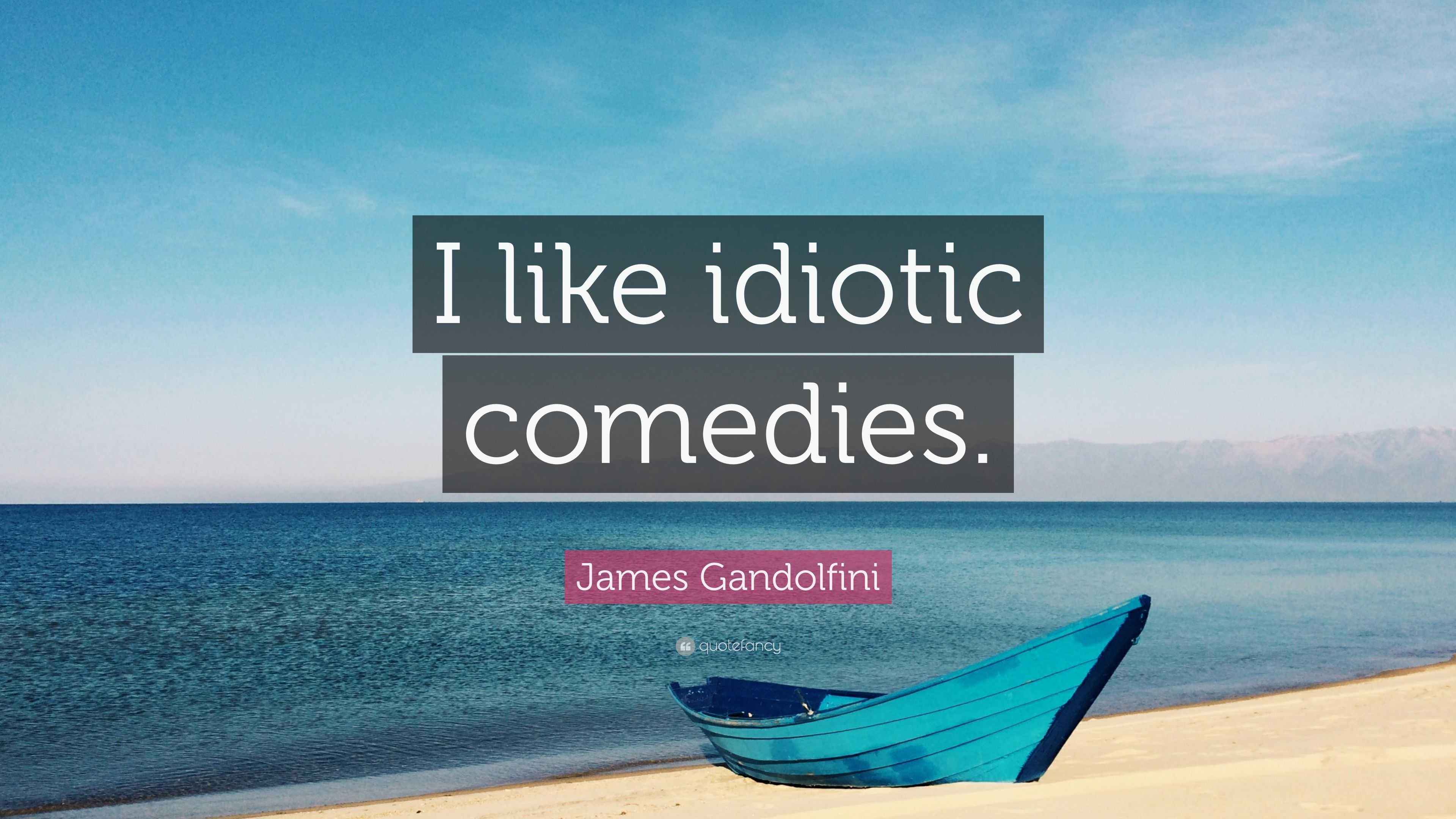 James Gandolfini Quote: “I like idiotic comedies.”