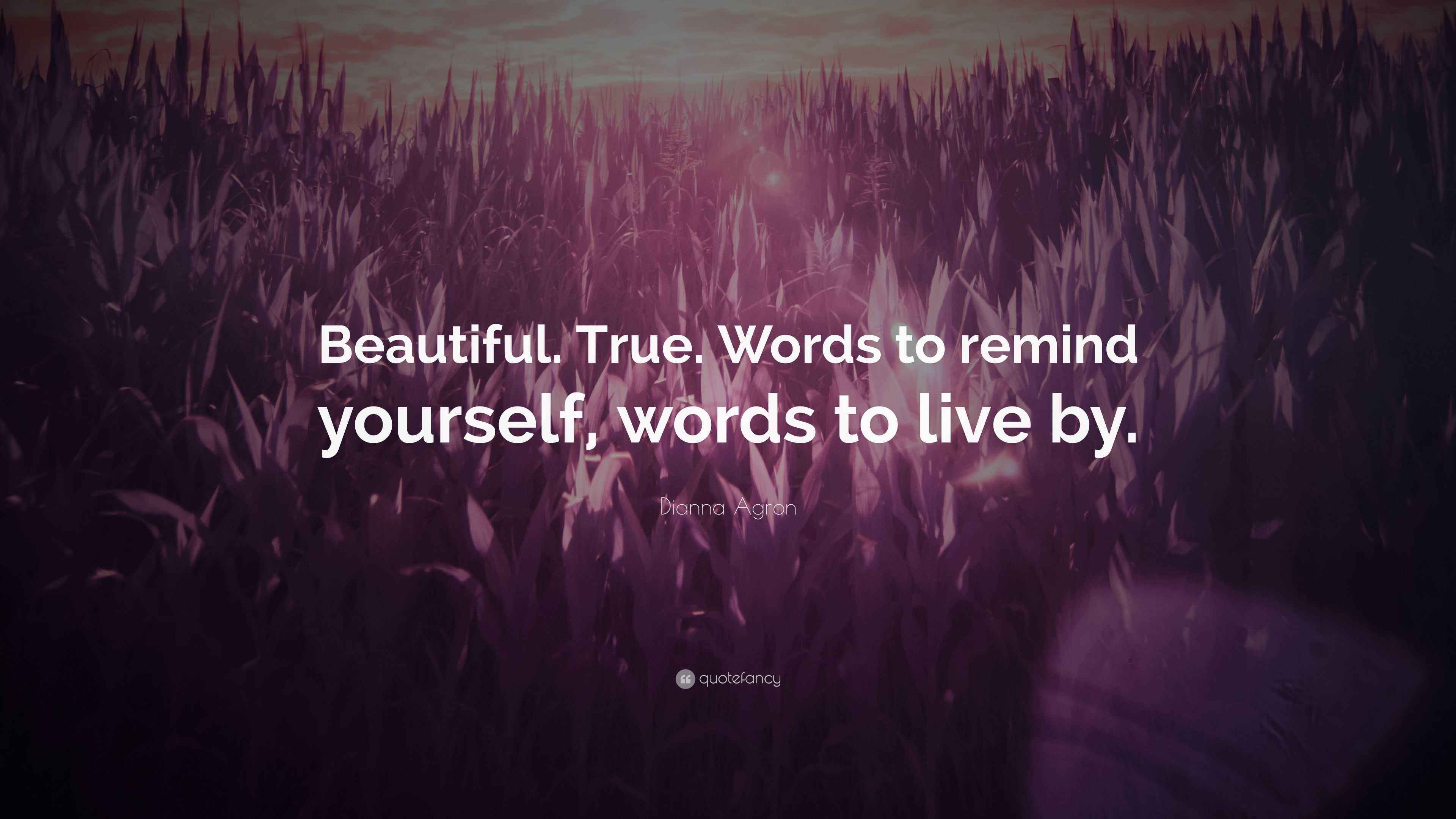 Dianna Agron Quote: “Beautiful. True. Words to remind yourself, words ...