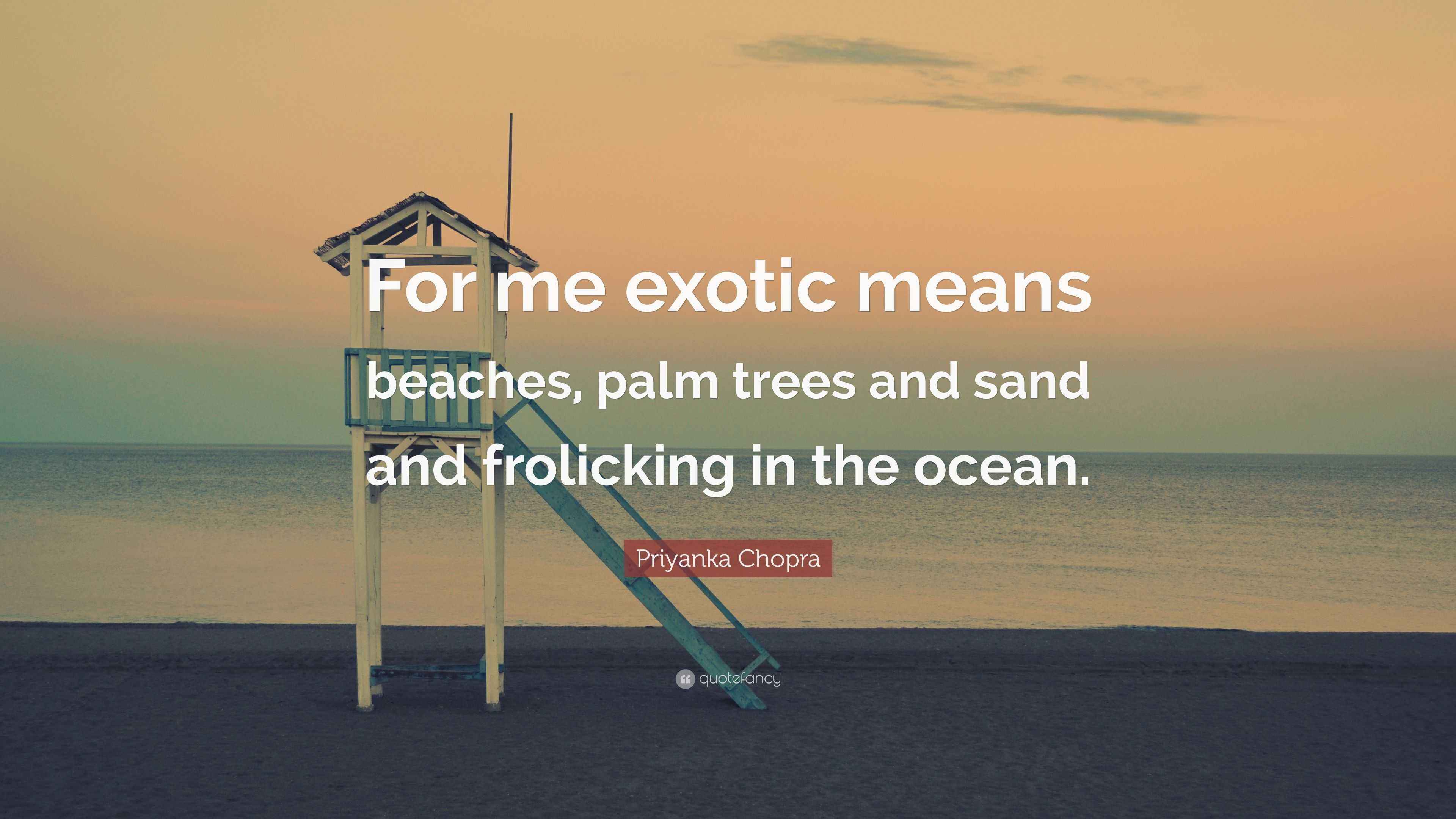 Priyanka Chopra Quote: “For me exotic means beaches, palm trees and ...