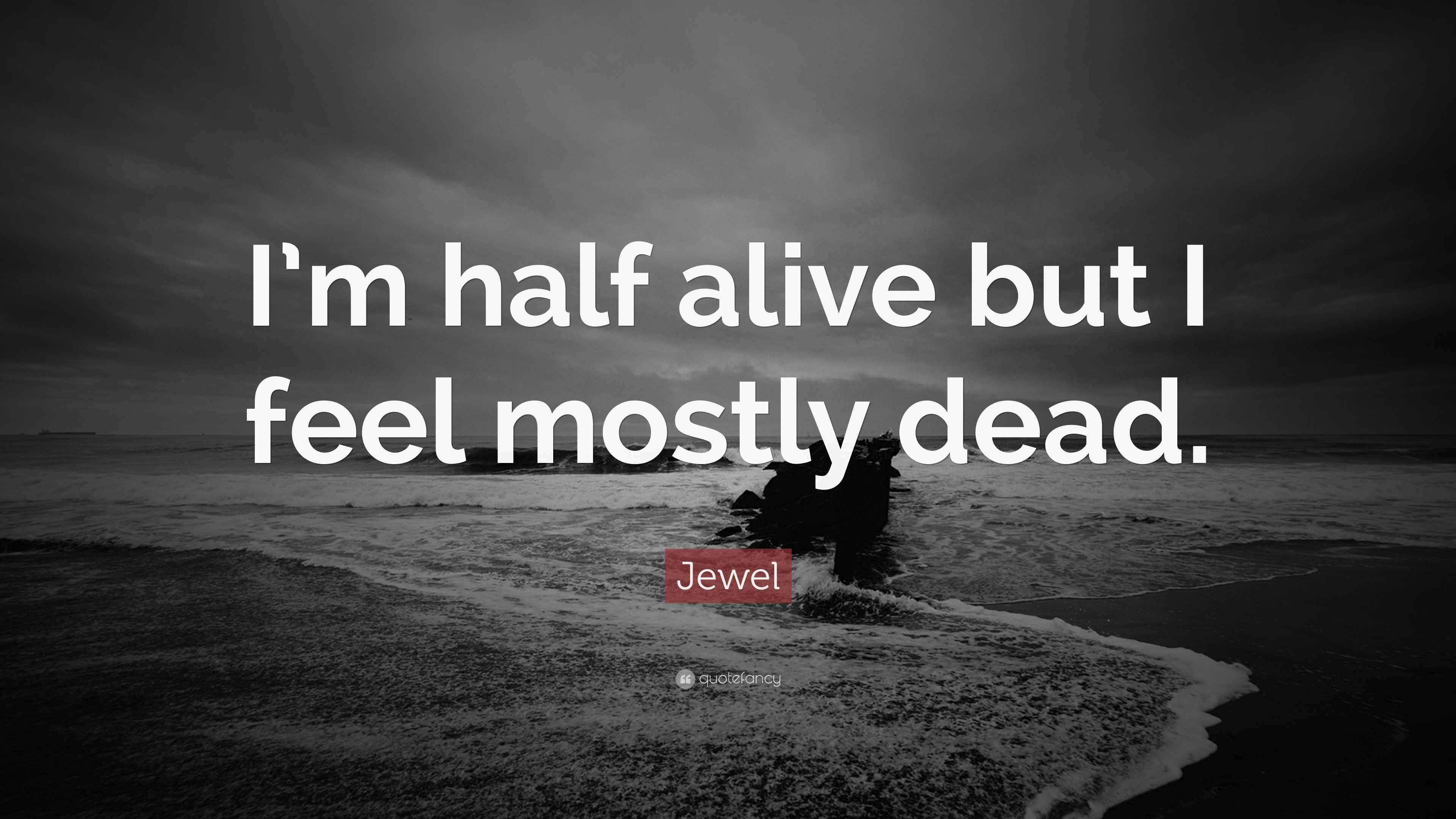 Jewel Quote: “I’m half alive but I feel mostly dead.”