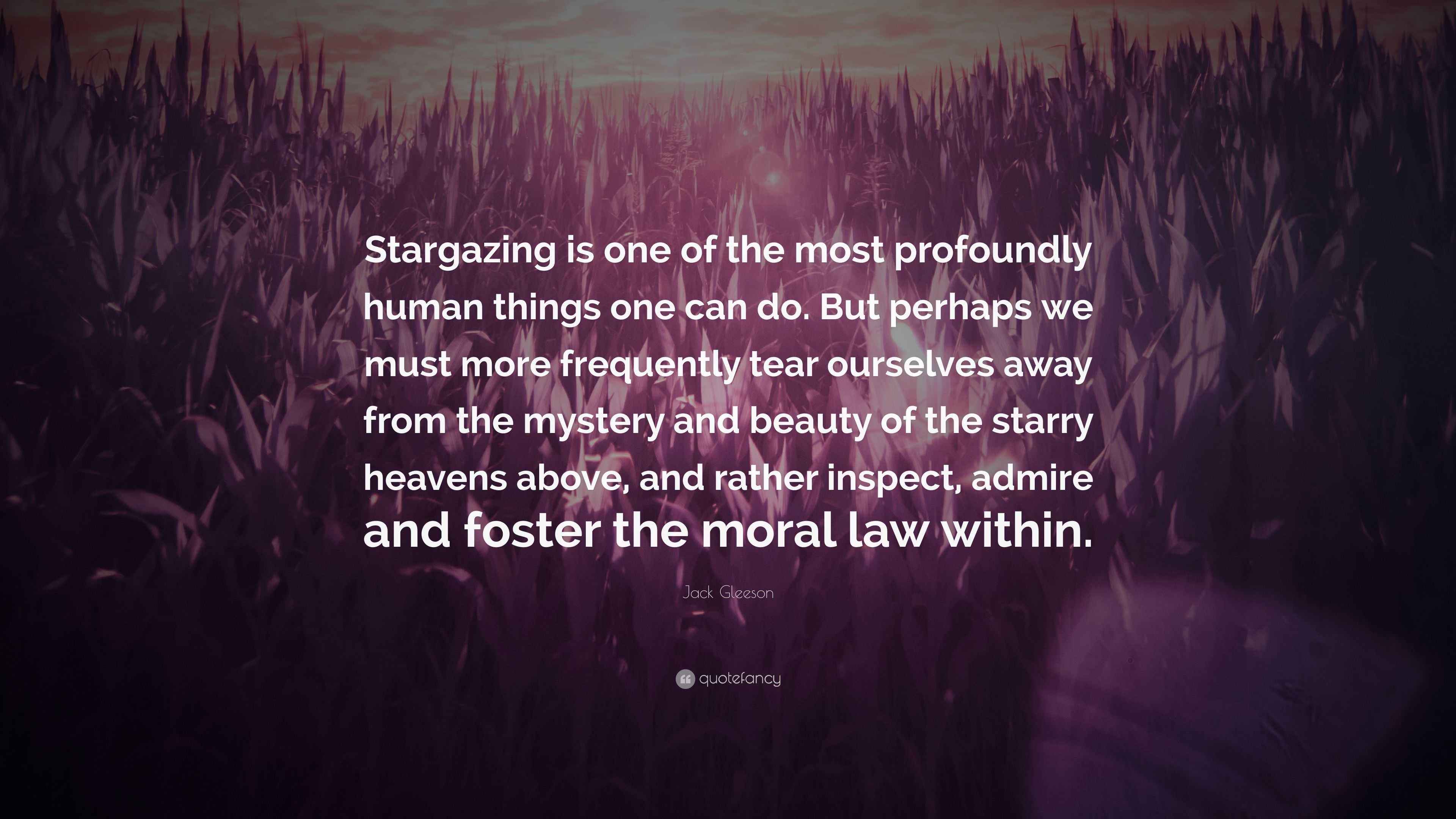 Jack Gleeson Quote: “Stargazing is one of the most profoundly human ...